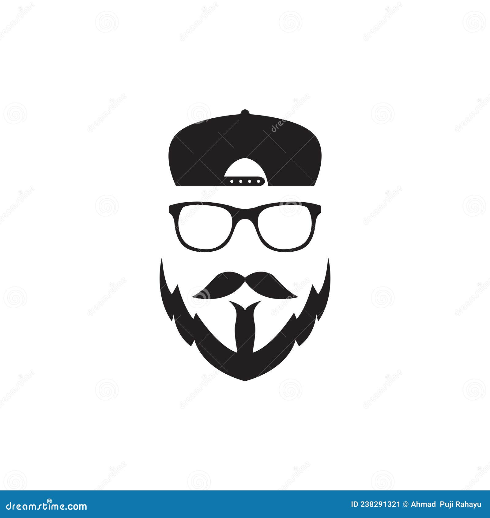 Cool Face Man with Sunglasses and Hat Logo Design Vector Graphic Symbol ...