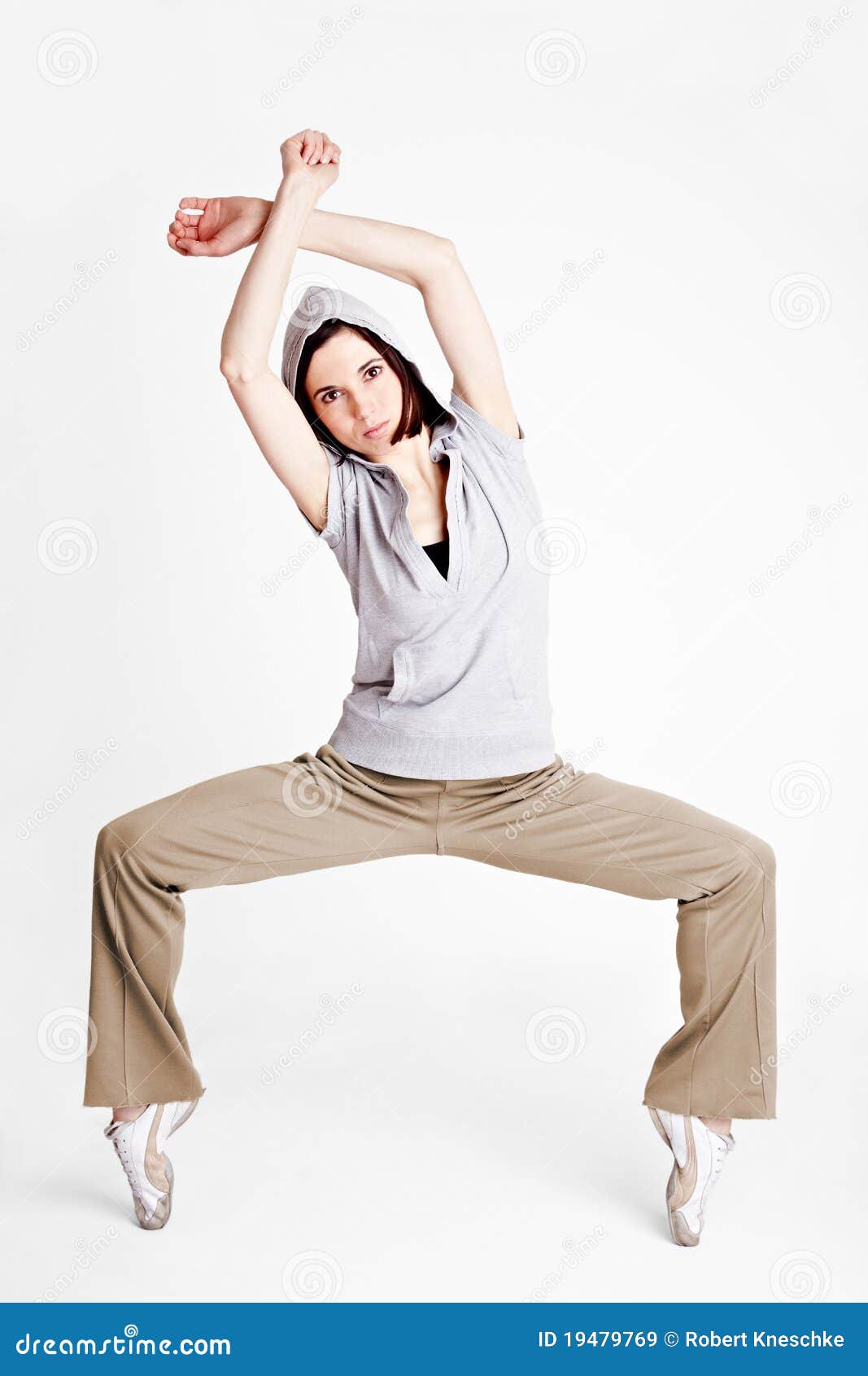 Cool female breakdancer stock image. Image of brunette - 19479769