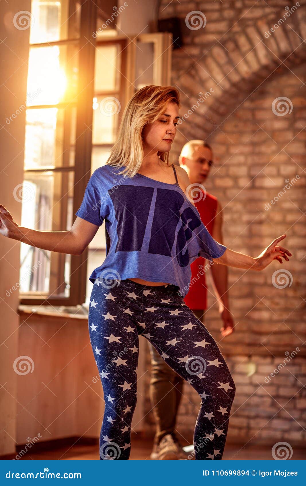 Cool Female Hip-hop Dancer Performing Stock Photo - Image of girl, male ...