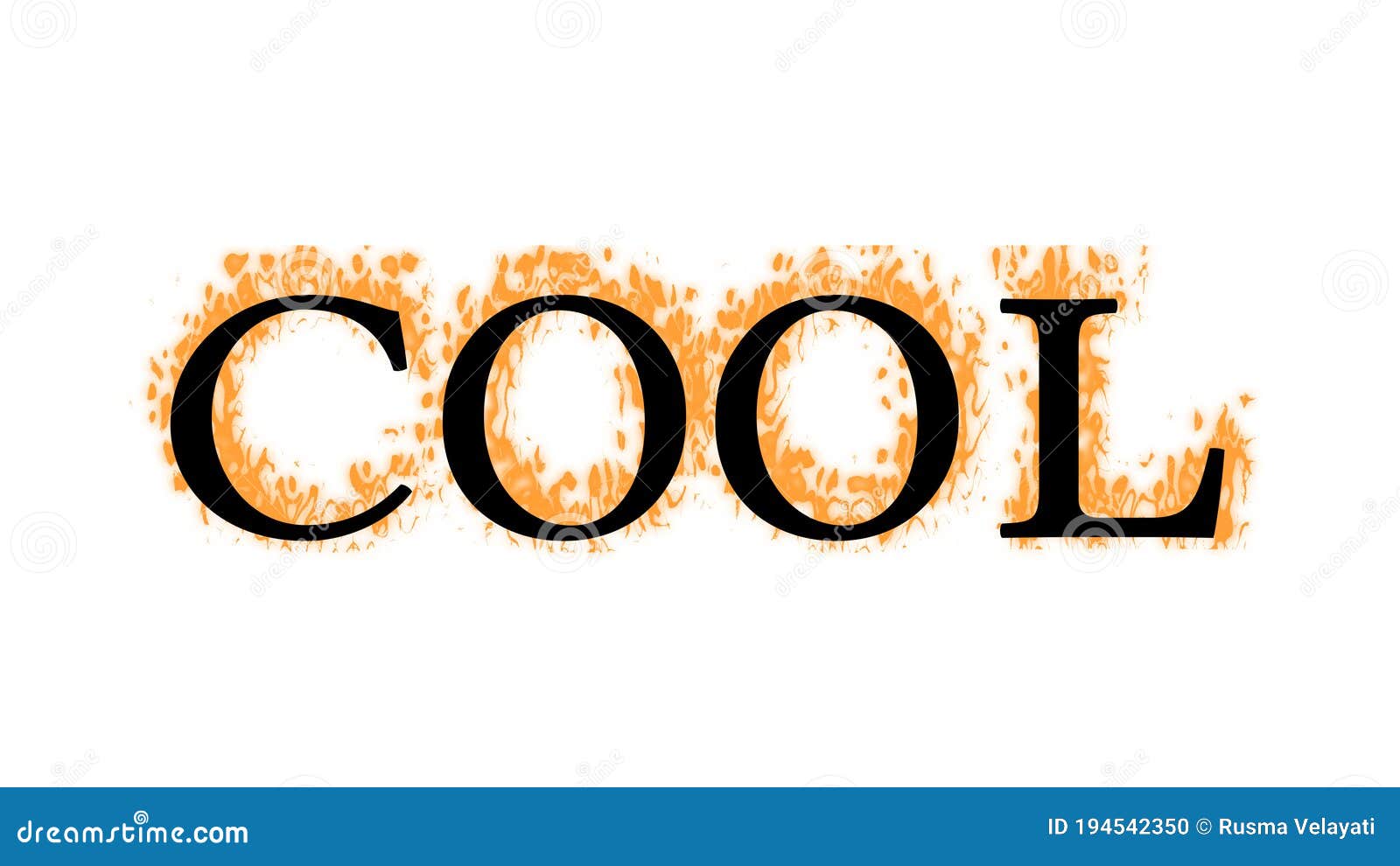 Cool Fire Text Effect White Isolated Background Stock Illustration ...