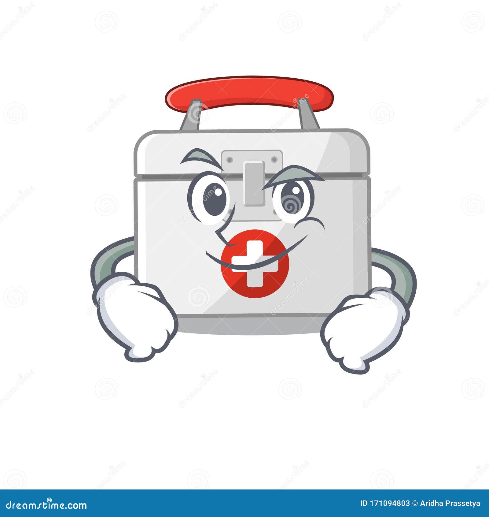 Cool First Aid Kit Mascot Character with Smirking Face Stock Vector ...