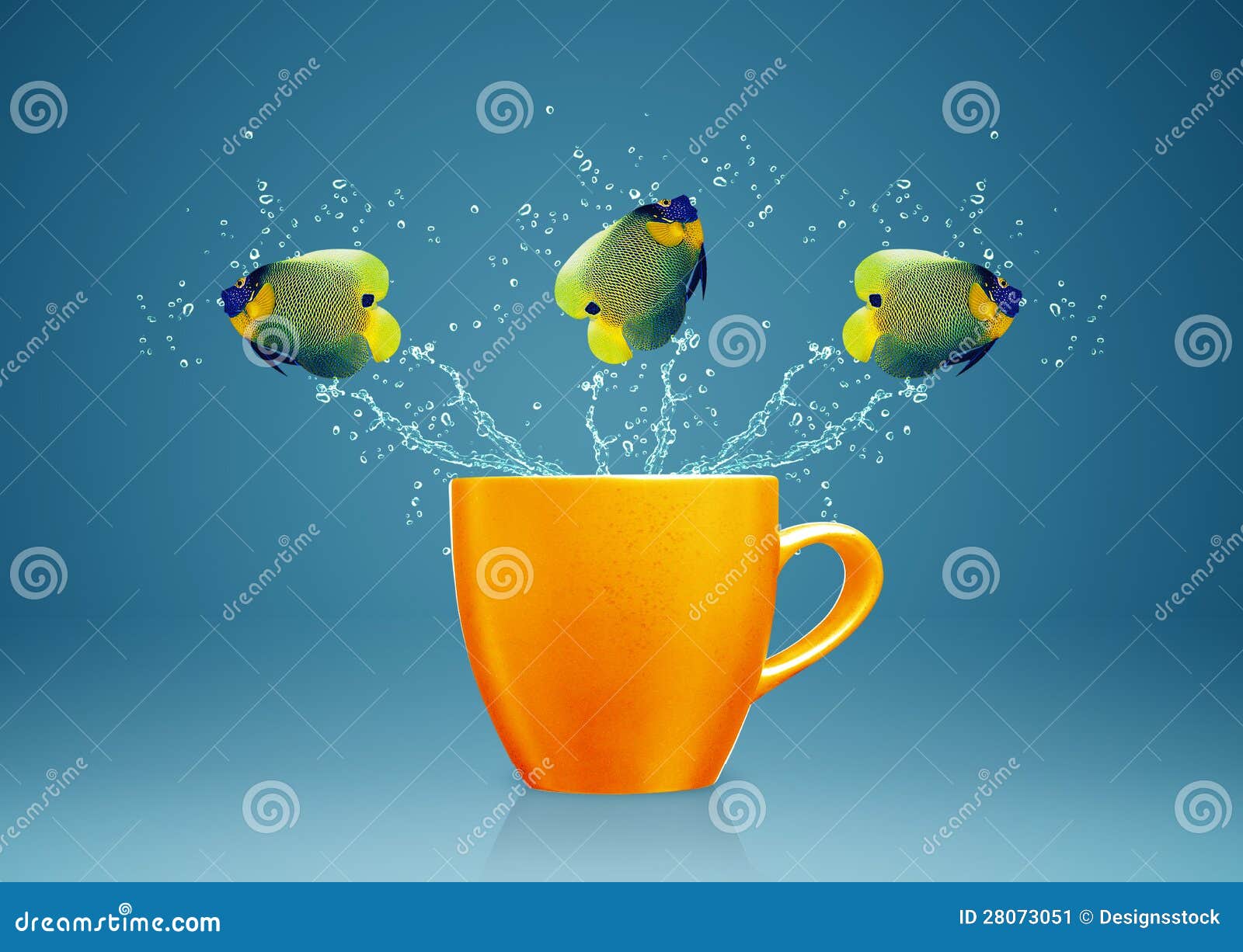 Angelfish Jumping Out Of Fishbowl Royalty-Free Stock Photography ...