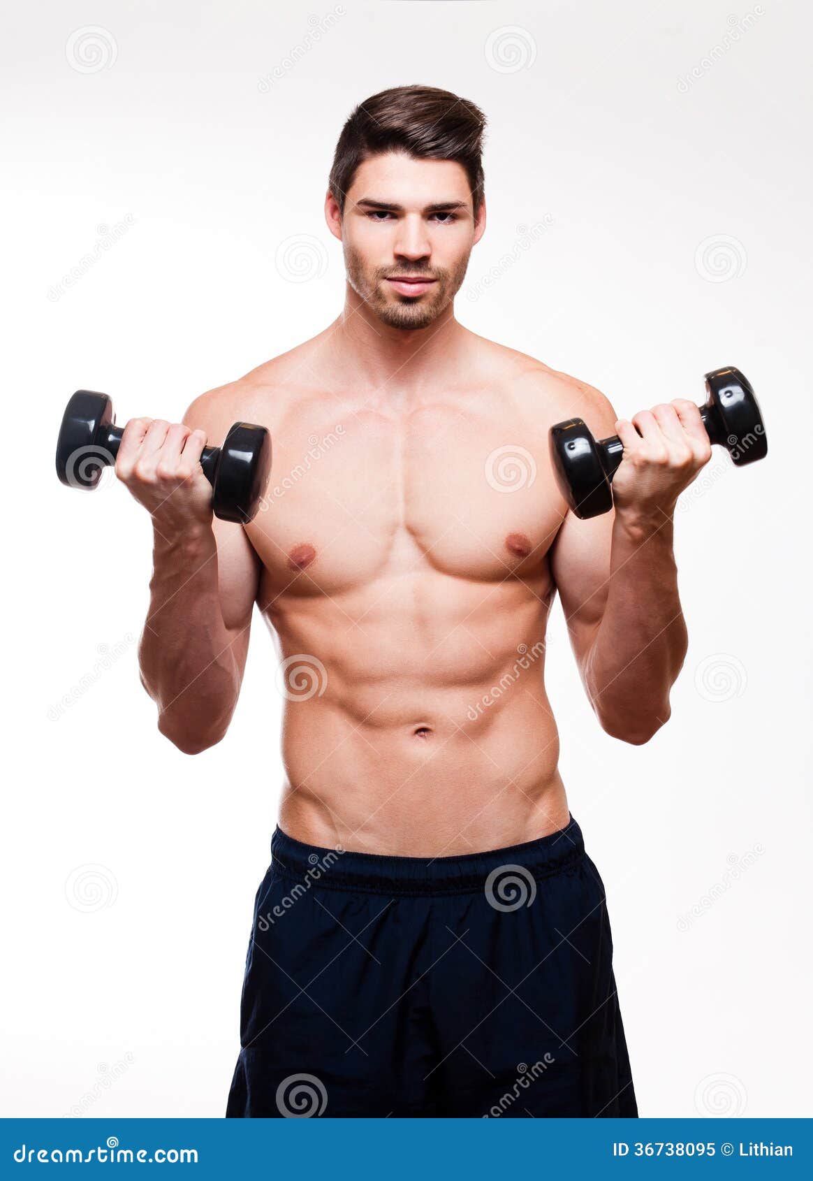 Cool and fit. stock image. Image of fitness, muscles - 36738095