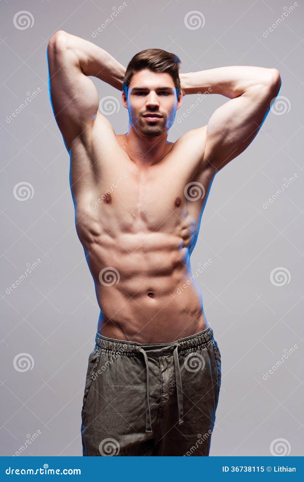 Cool and fit. stock image. Image of model, athlete, muscular - 36738115