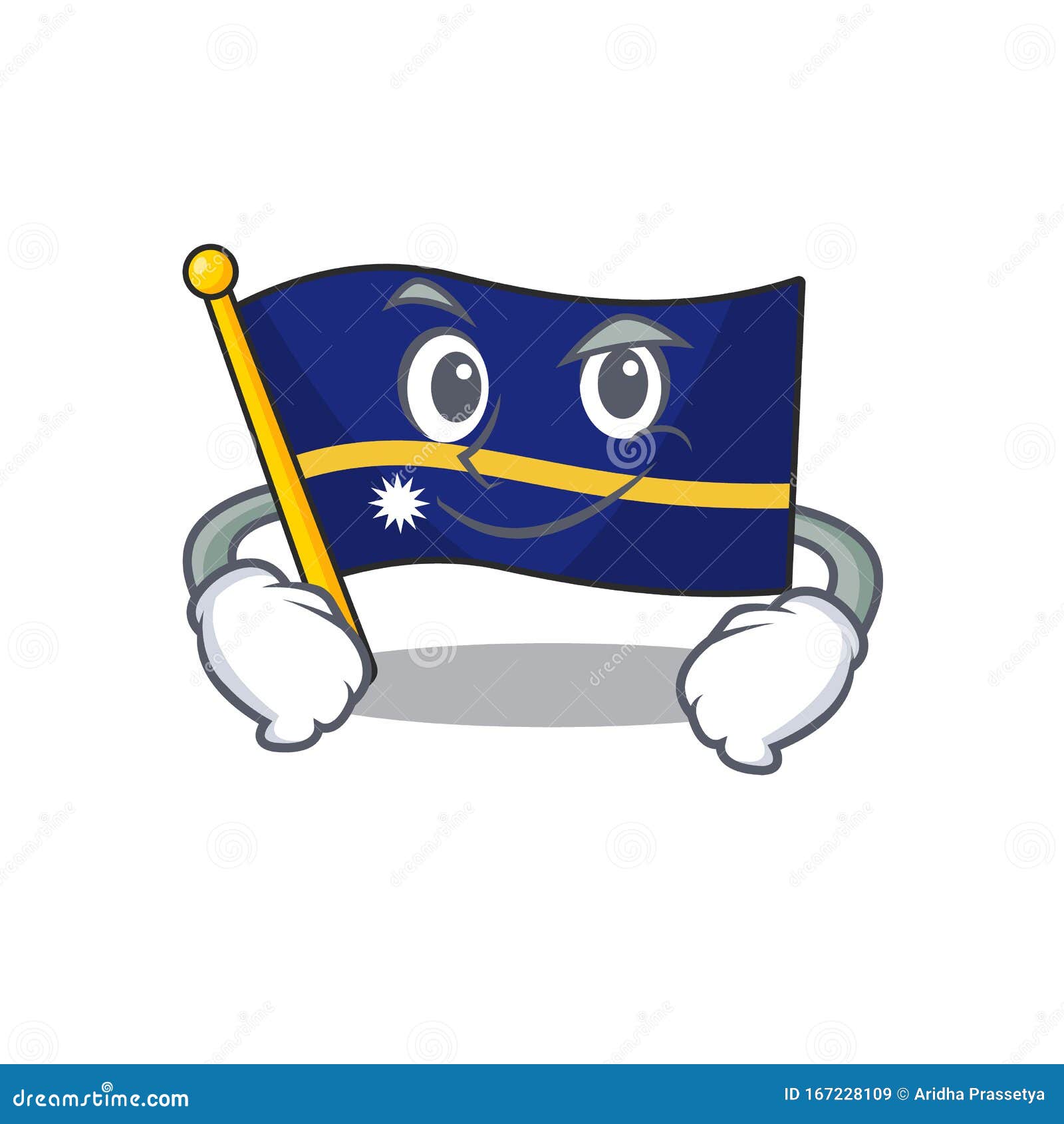 Cool Flag Nauru Scroll Mascot Character with Smirking Face Stock Vector ...