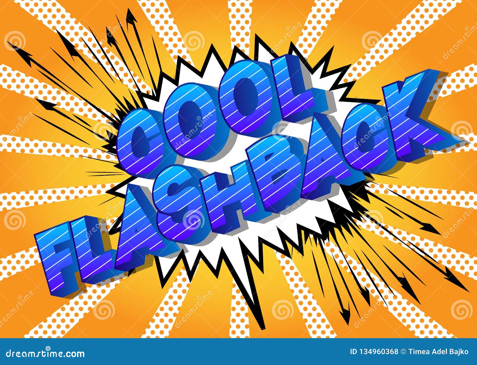 Super Flashback - Vector Illustrated Comic Book Style Words ...