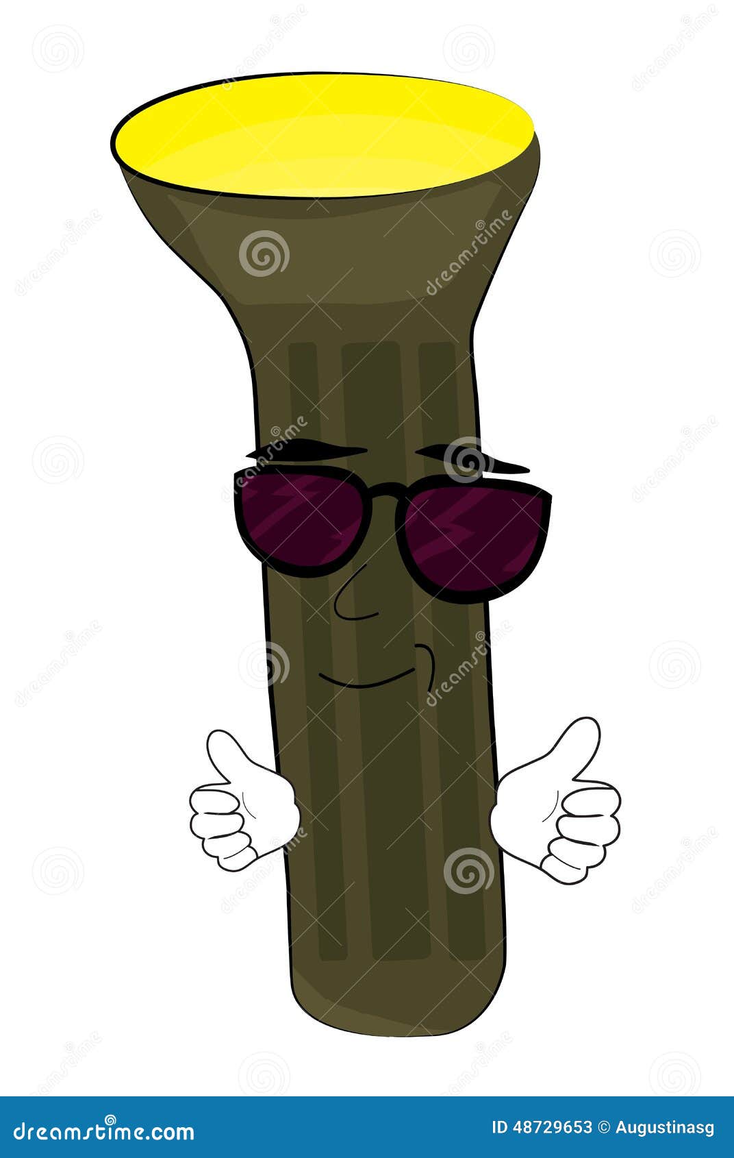 Cool flashlight cartoon stock illustration. Illustration of cool - 48729653
