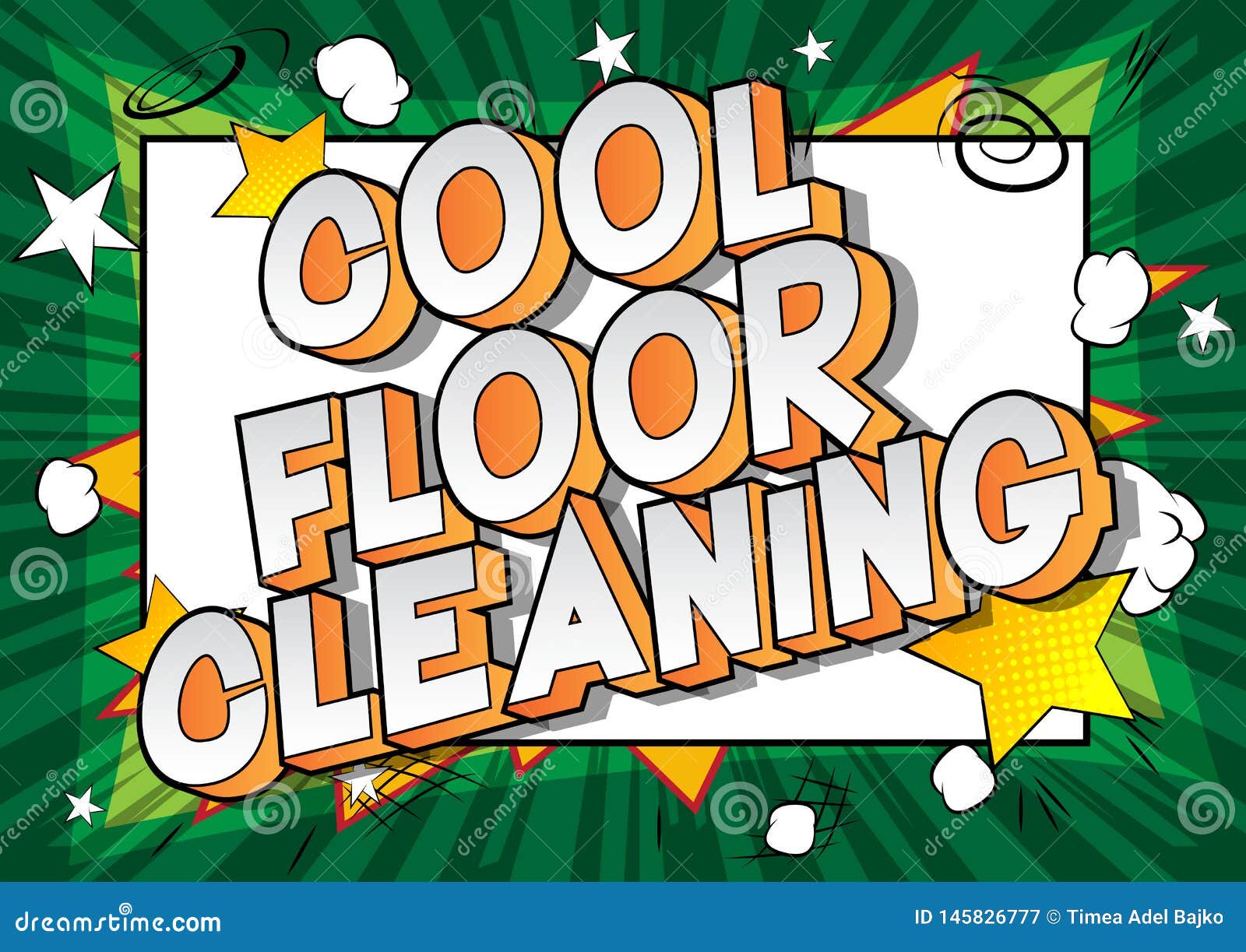 Cool Floor Cleaning - Comic Book Style Words. Stock Vector ...
