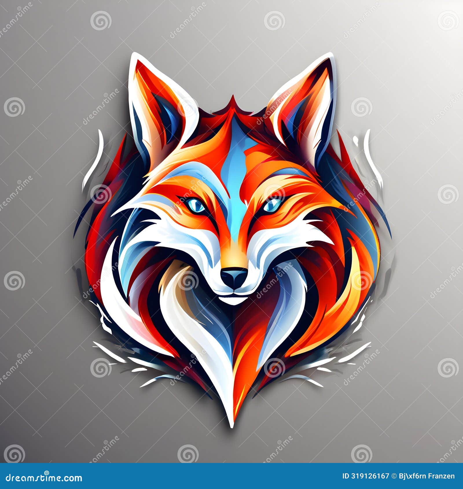 Cool Fox Logo stock illustration. Illustration of sanctuary - 319126167