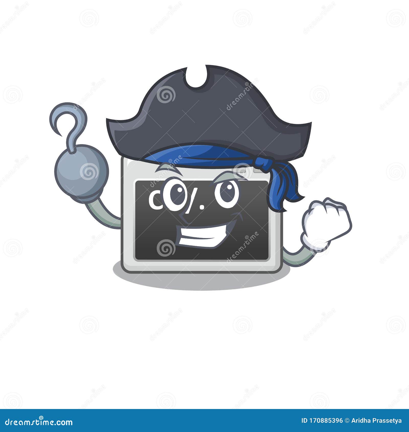 Cool and Funny Command Window Cartoon Style Wearing Hat Stock Vector ...