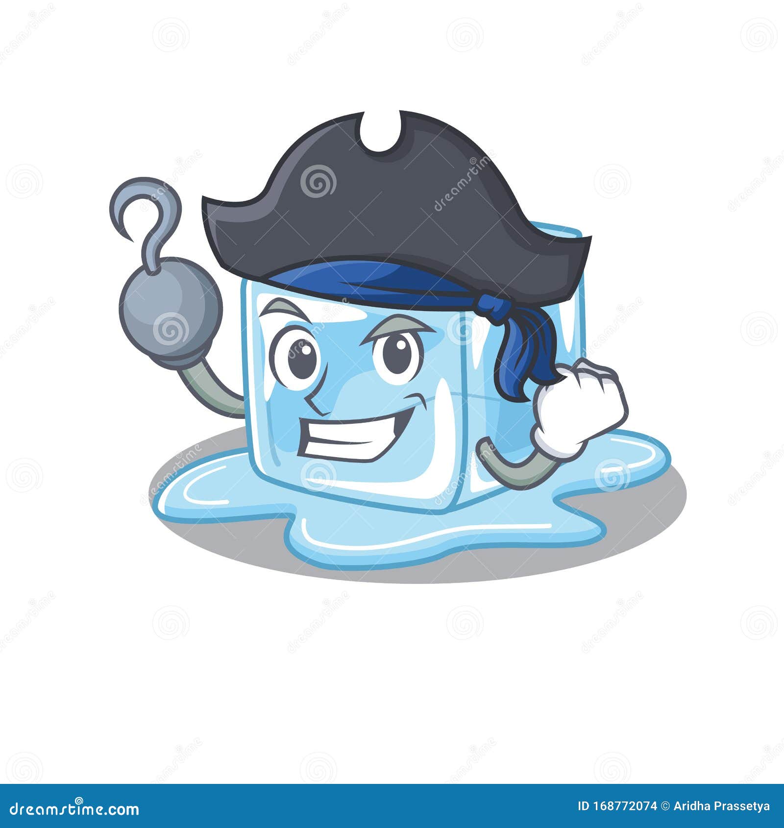 Cool and Funny Ice Cube Cartoon Style Wearing Hat Stock Vector ...