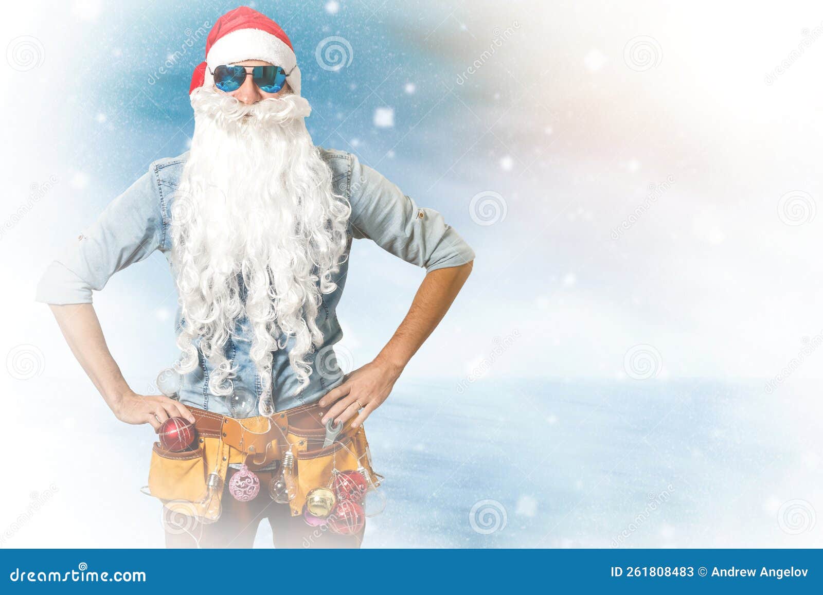 Cool Funny Playful Santa, Party Stock Image - Image of cool, noel ...