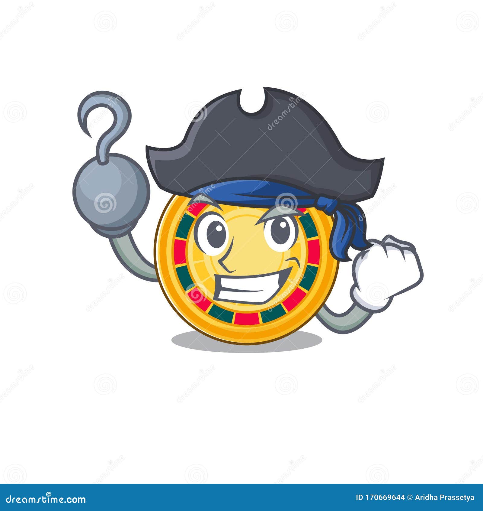 Cool and Funny Roulette Cartoon Style Wearing Hat Stock Vector ...