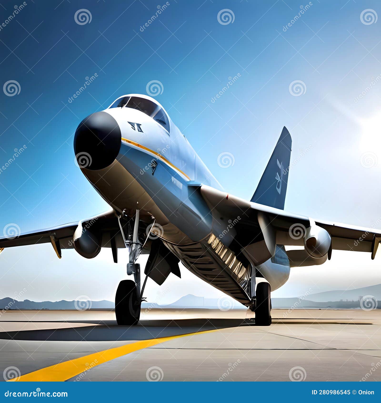 Cool Futuristic Plane - Ai Generated Image Stock Illustration ...