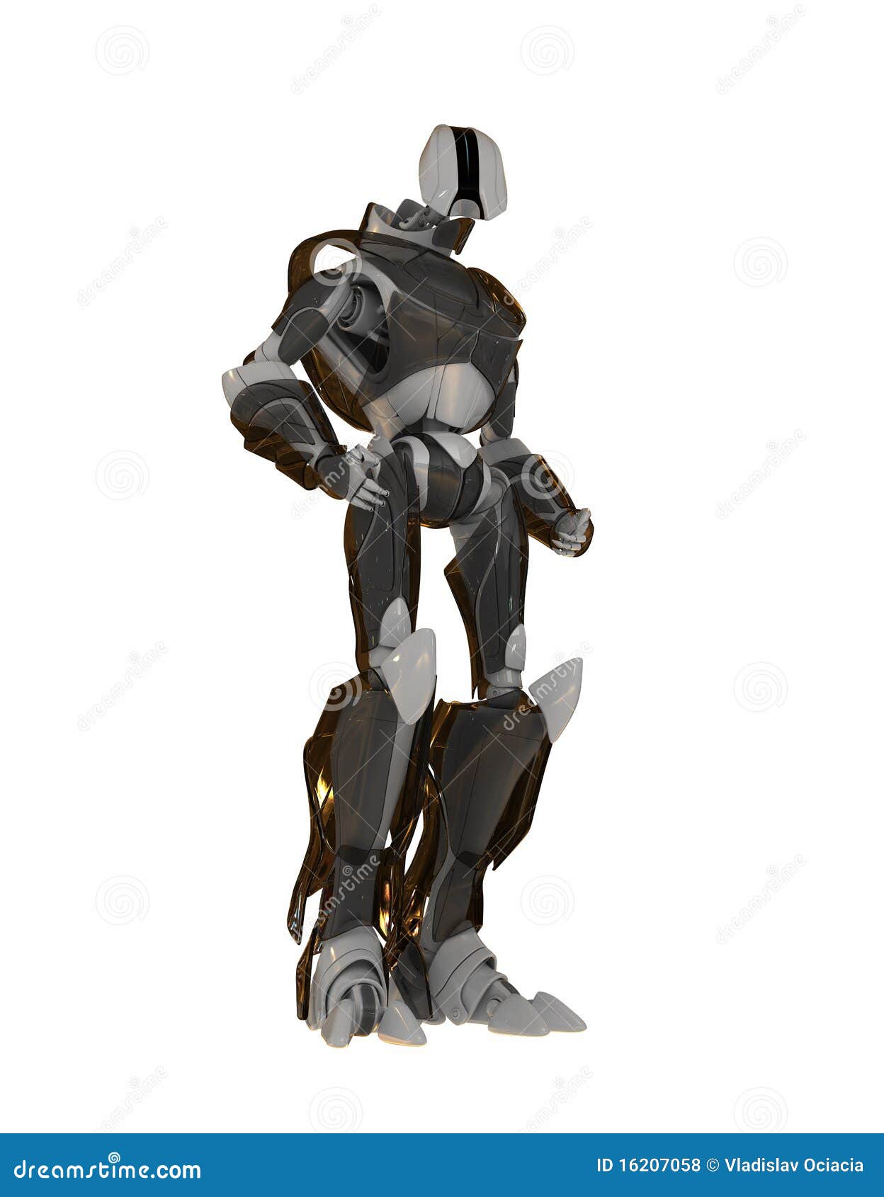 Futuristic Robot, Technology Background With White Realistic Robot Ai ...