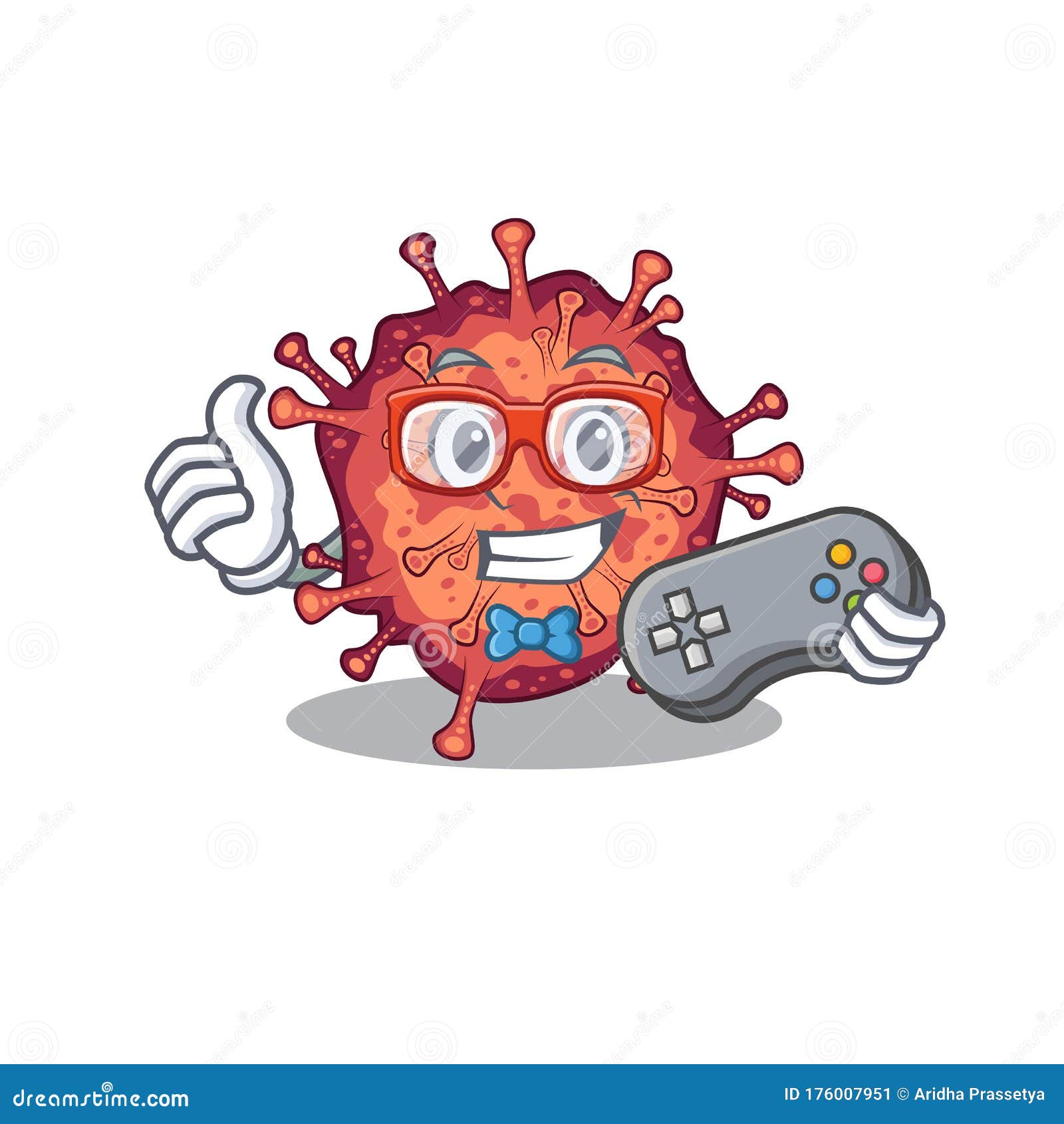 Cool Gamer of Contagious Corona Virus Mascot Design Style with ...