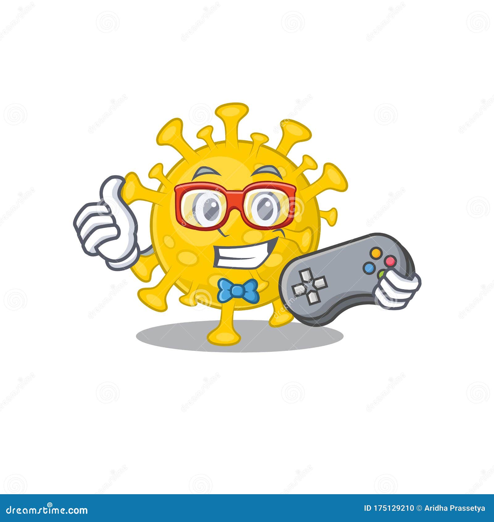 Cool Gamer of Corona Virus Diagnosis Mascot Design Style with ...