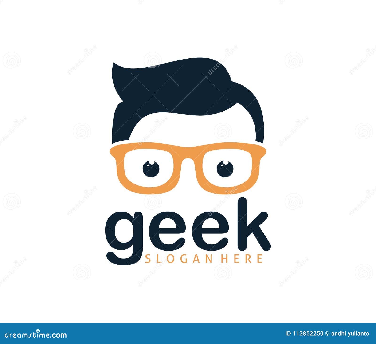 Cool Geek Logo Designs Vector, Stylist Geek Boy Logo Symbol, Logo ...