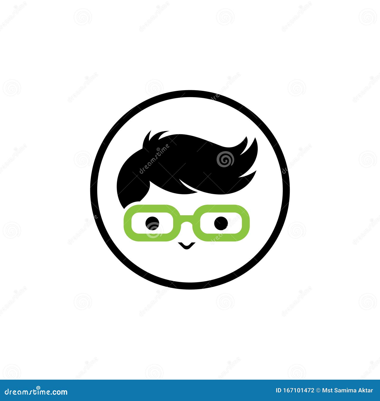Cool Geek Guy Nerd Vector Logo Design | CartoonDealer.com #159476790 Cool Geek Guy Nerd Vector Logo Design | CartoonDealer.com #159476790