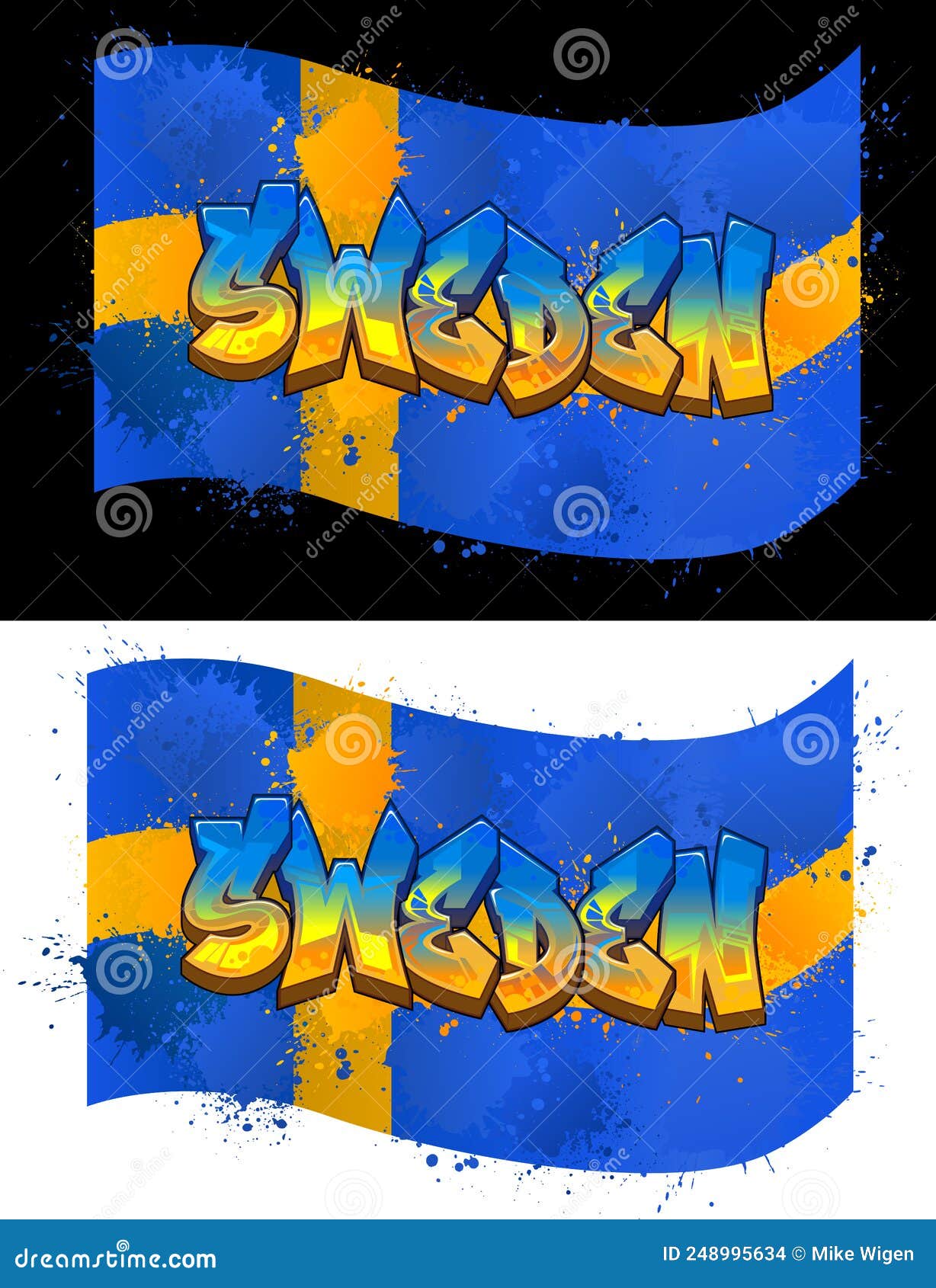 A Cool Genuine Wildstyle Graffiti Name Design - Sweden Stock Vector ...