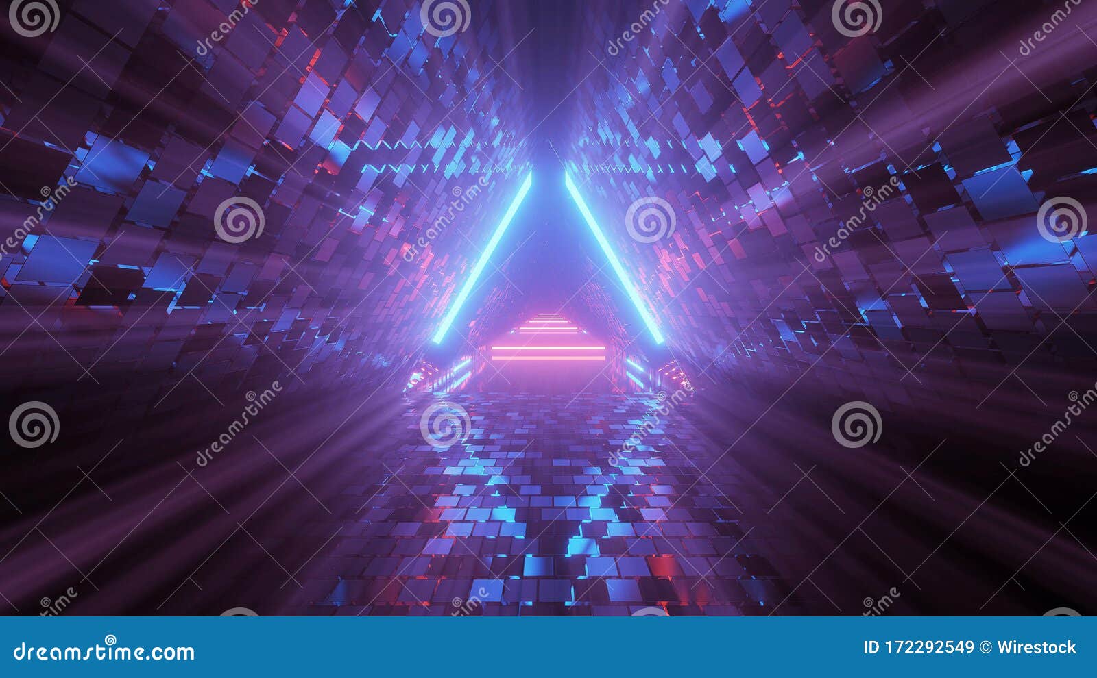 Cool Geometric Triangular Figure in a Neon Laser Light - Great for ...