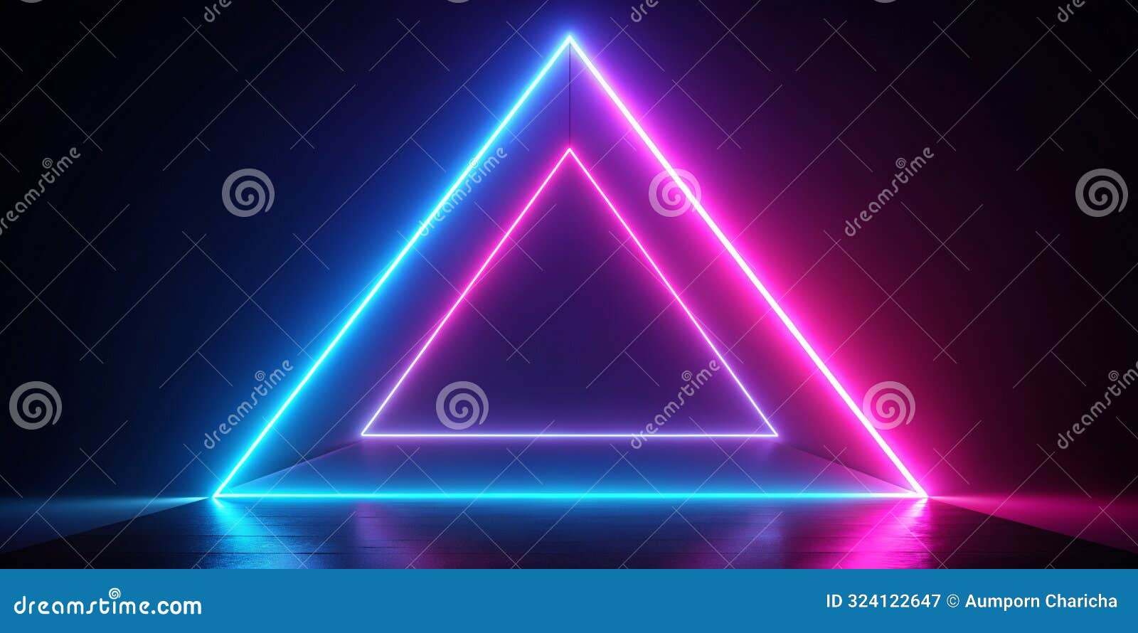 Cool Geometric Triangular Figure in a Neon Laser Light Great for ...