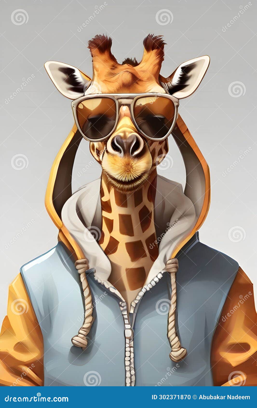 Cool giraffe illustration stock illustration. Illustration of wildlife ...
