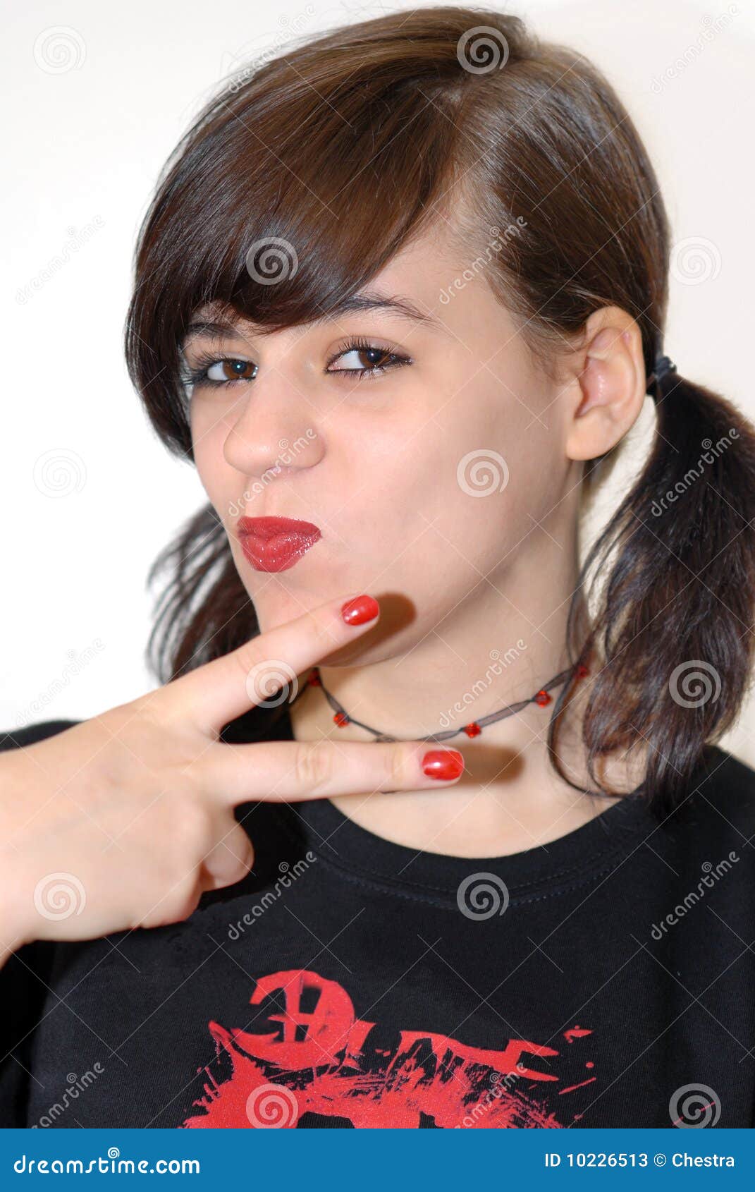 Cool girl stock image. Image of polish, lipstick, woman - 10226513