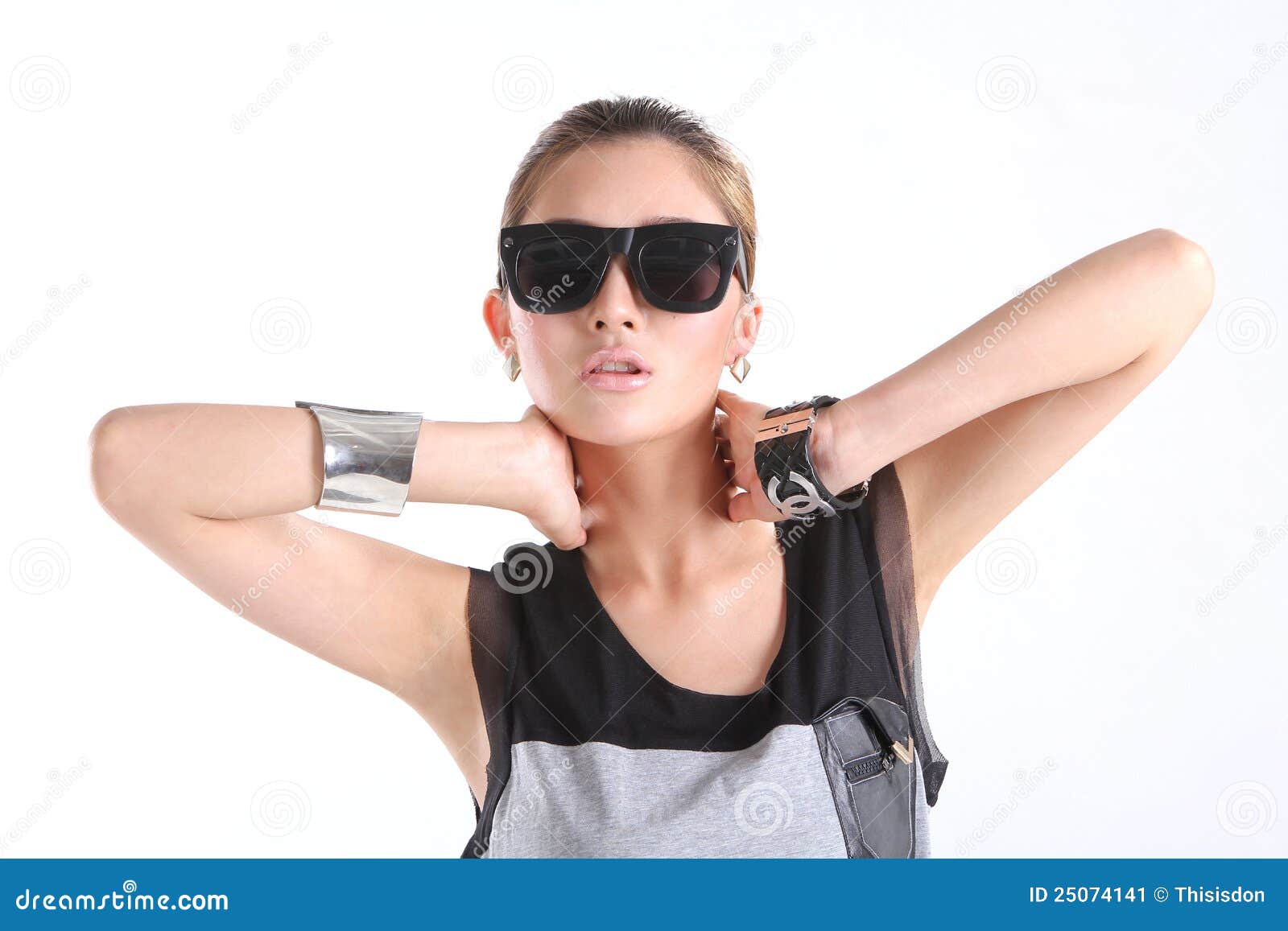 Cool girl with Sunglasses stock image. Image of glasses - 25074141