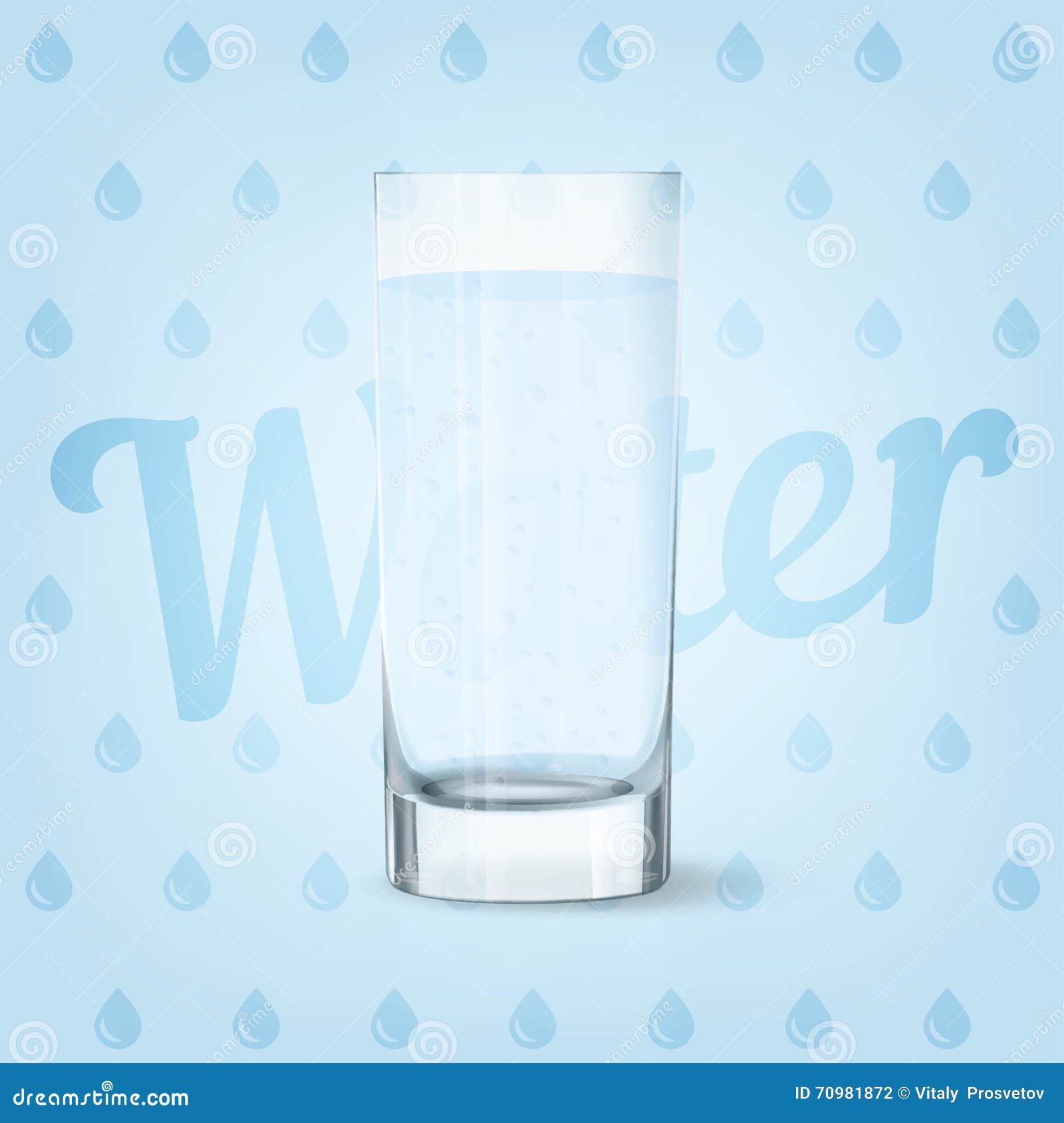 Cool glass of water stock vector. Illustration of glass - 70981872