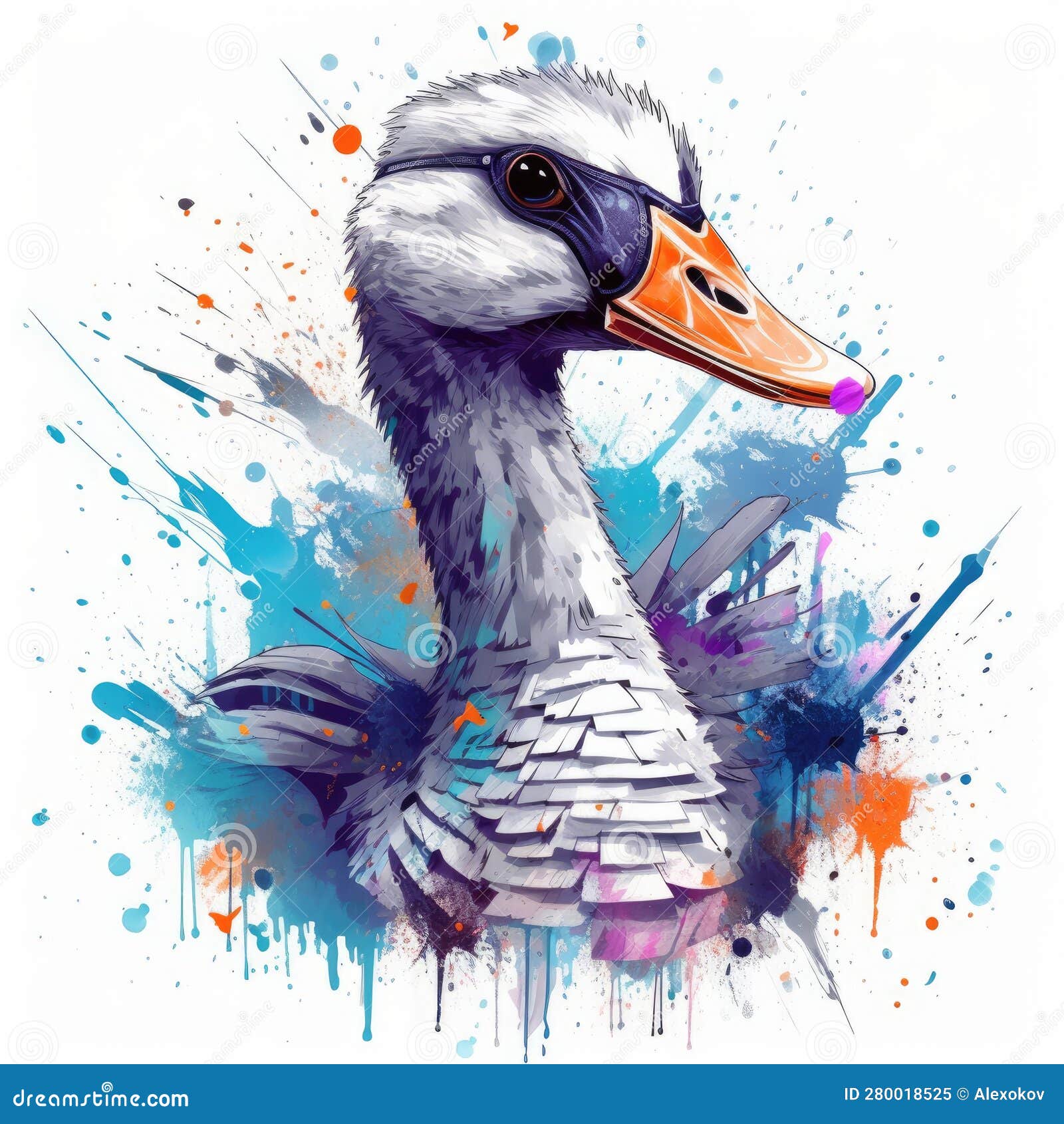 Cool Goose in Anime Style with Sunglasses and Expressive Pose. Perfect ...