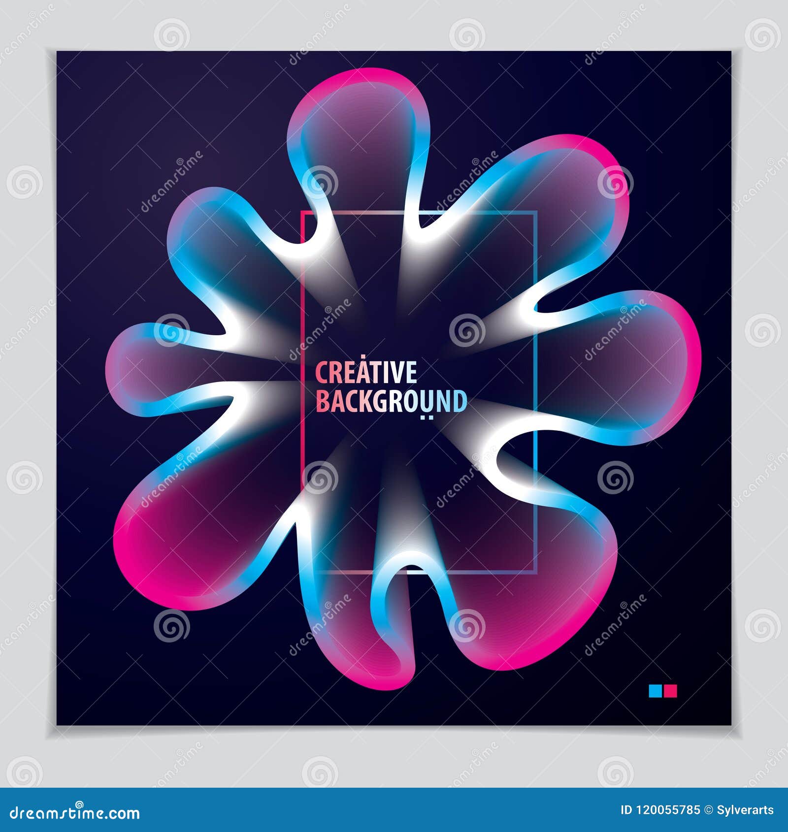 Cool Gradient Shape, Futuristic Design. 3d Flower Shape, Vector Stock ...