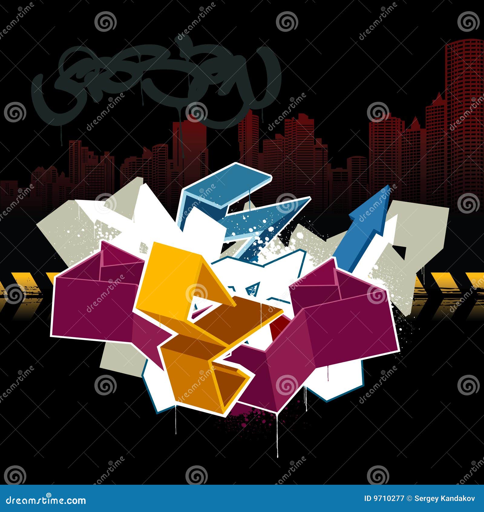 Cool graffiti image stock vector. Illustration of graphic - 9710277