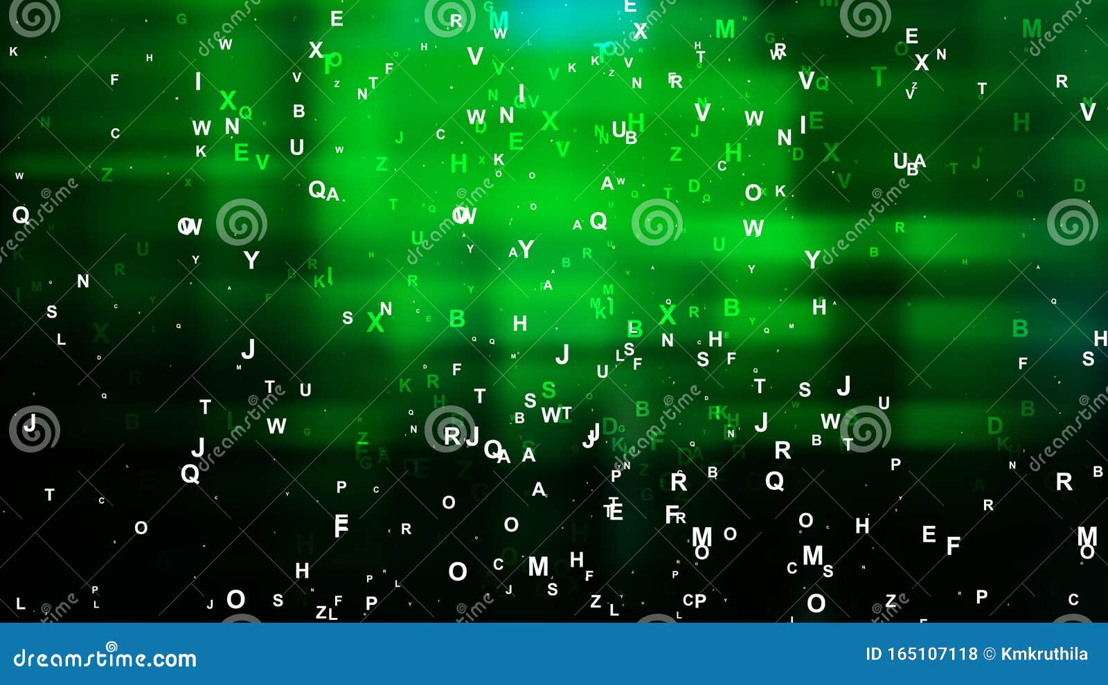 Cool Green Alphabet Background Design Stock Vector - Illustration of ...