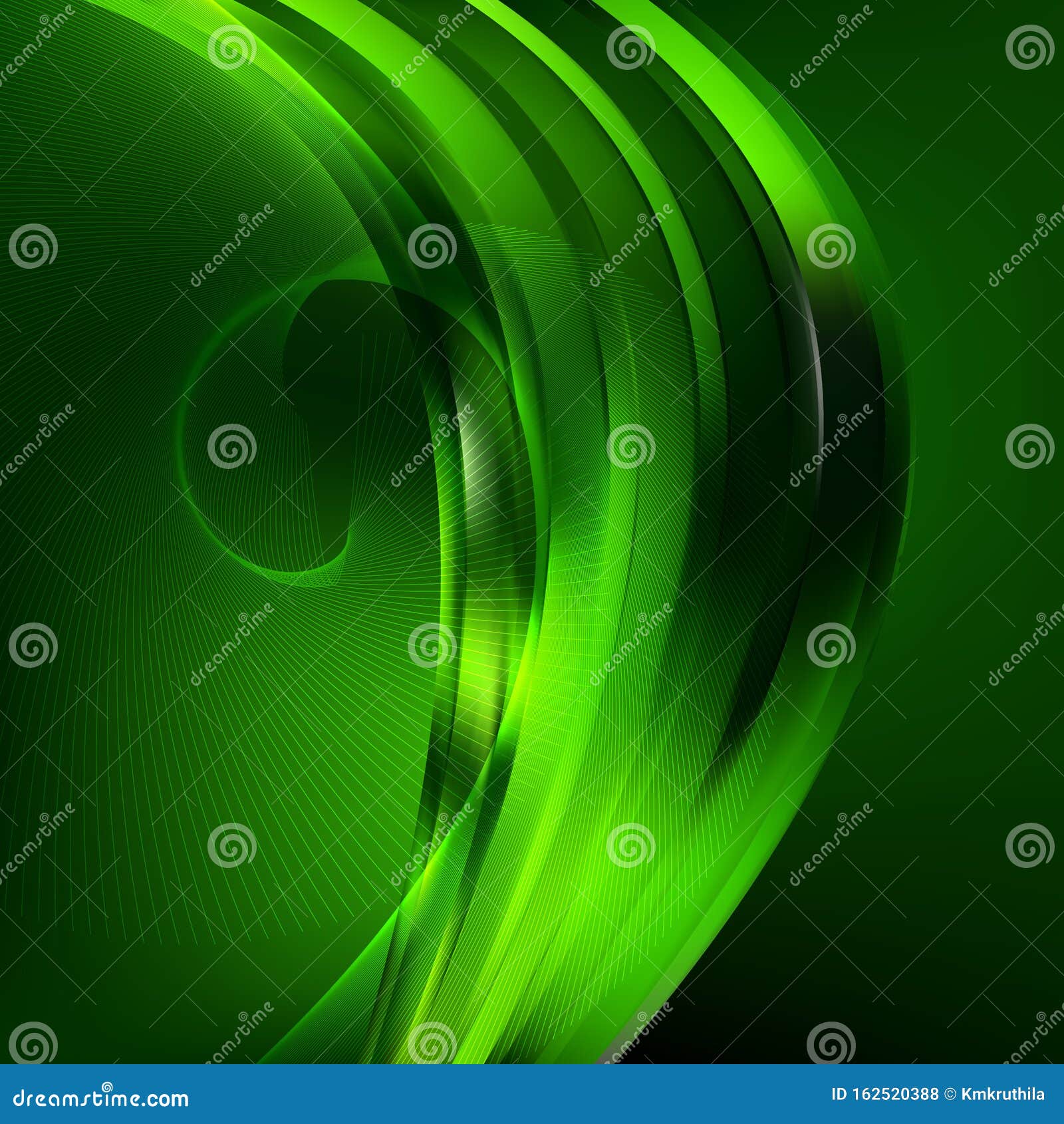 Cool Green Wave Lines Background Stock Vector - Illustration of ...
