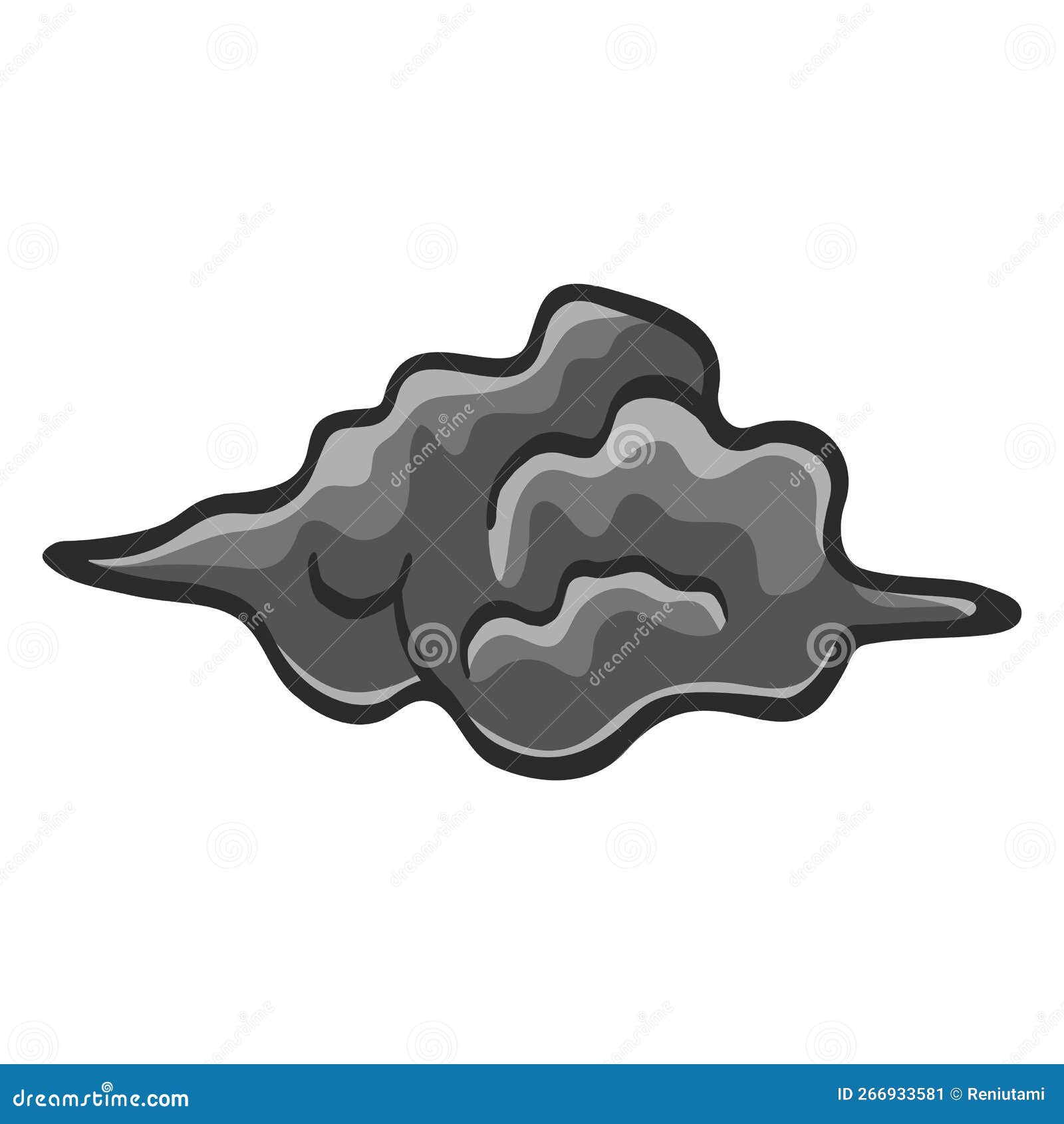 Cool Grey Dark Cloud Vector Illustration Drawing Stock Vector ...