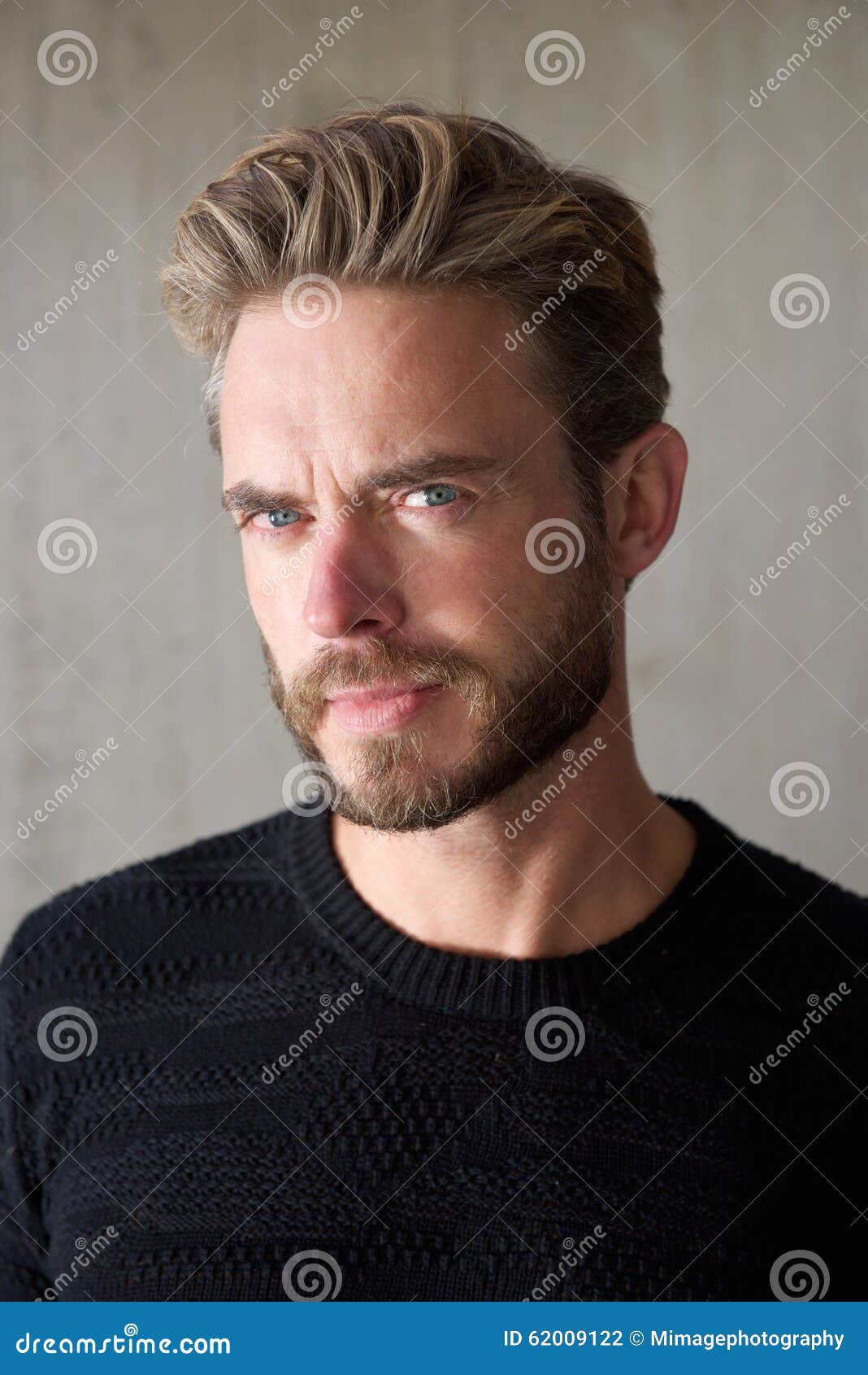 Cool guy with beard stock photo. Image of black, face - 62009122