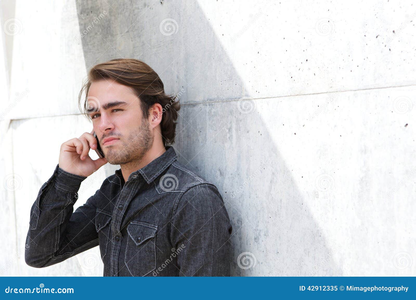 Cool Guy Calling by Mobile Phone Stock Image - Image of call, caucasian ...