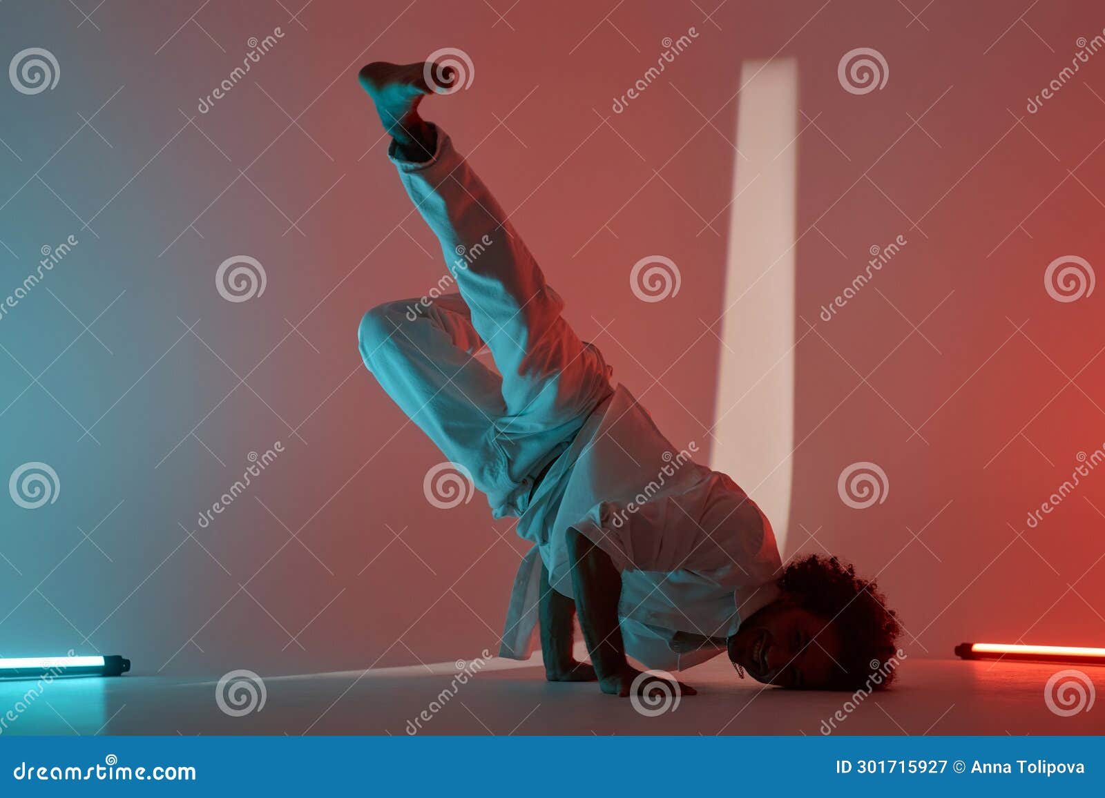 Cool Guy Demonstrating His Breakdance Skills Stock Image - Image of ...