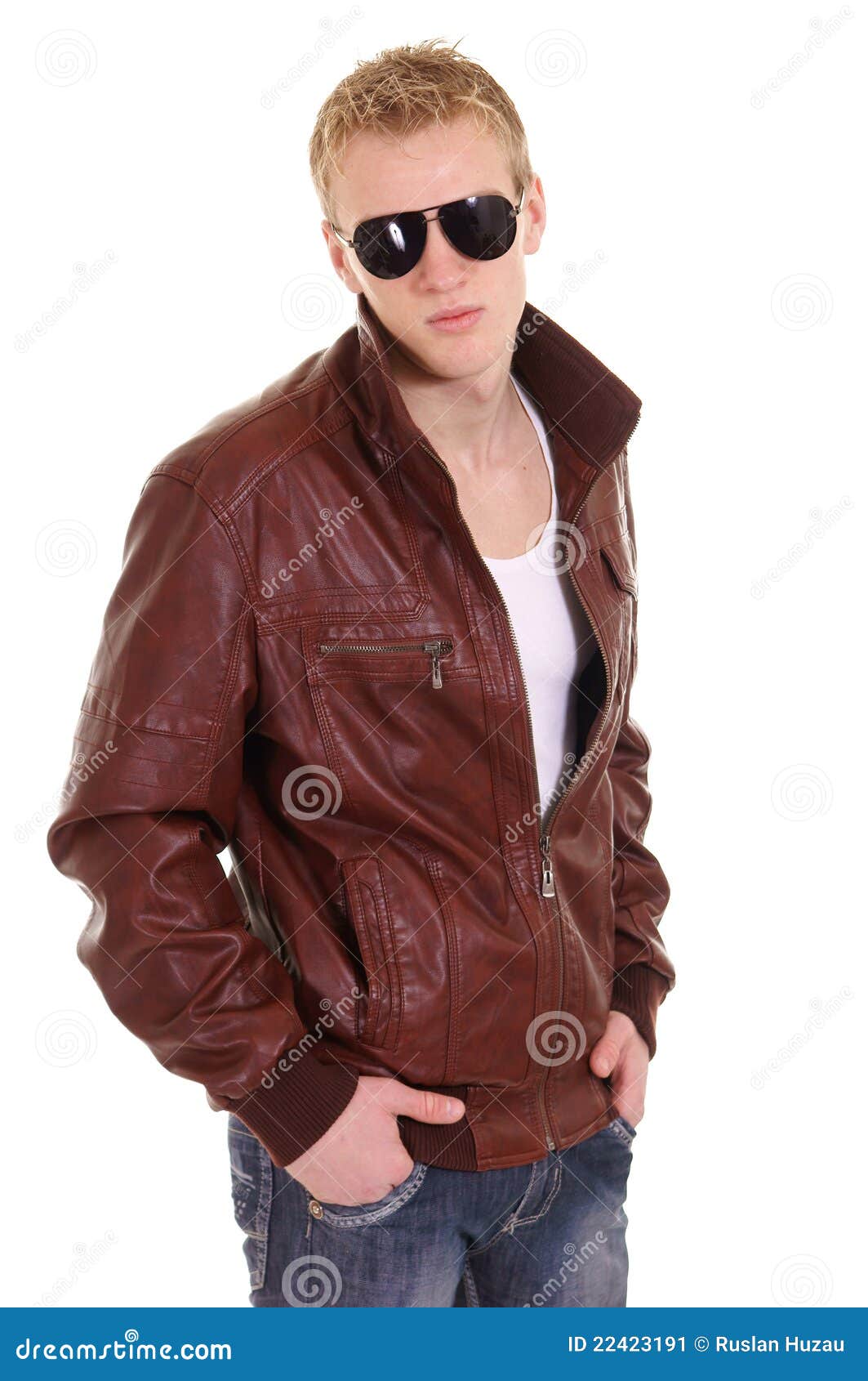 Cool guy in glasses stock image. Image of isolated, lifestyle - 22423191