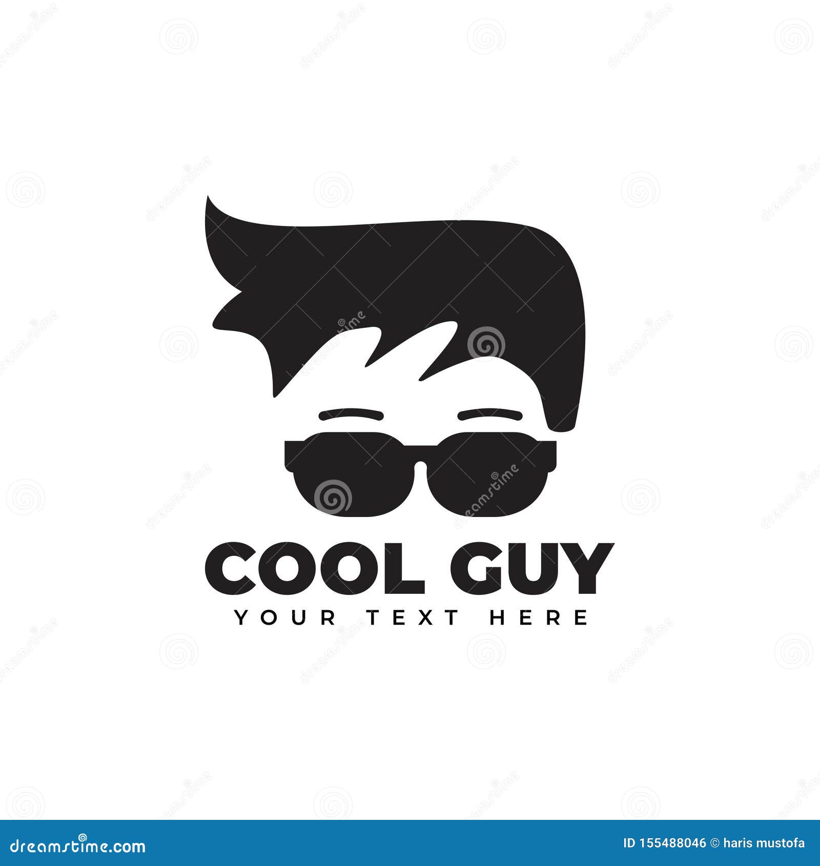 Cool Guy Graphic Design Template Illustration Isolated Stock Vector ...