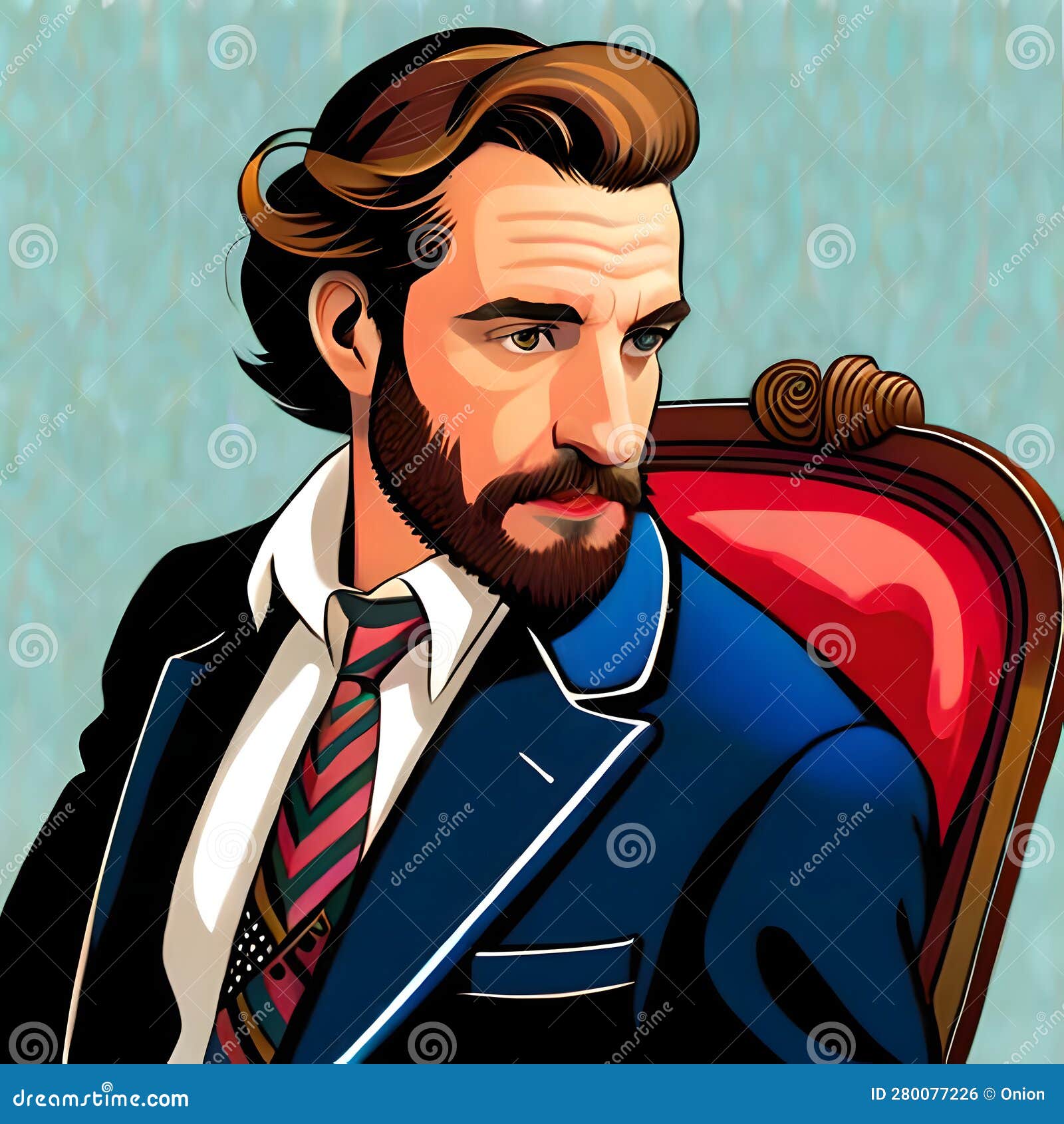 Cool Guy Graphic Illustration - Ai Generated Image Stock Illustration ...