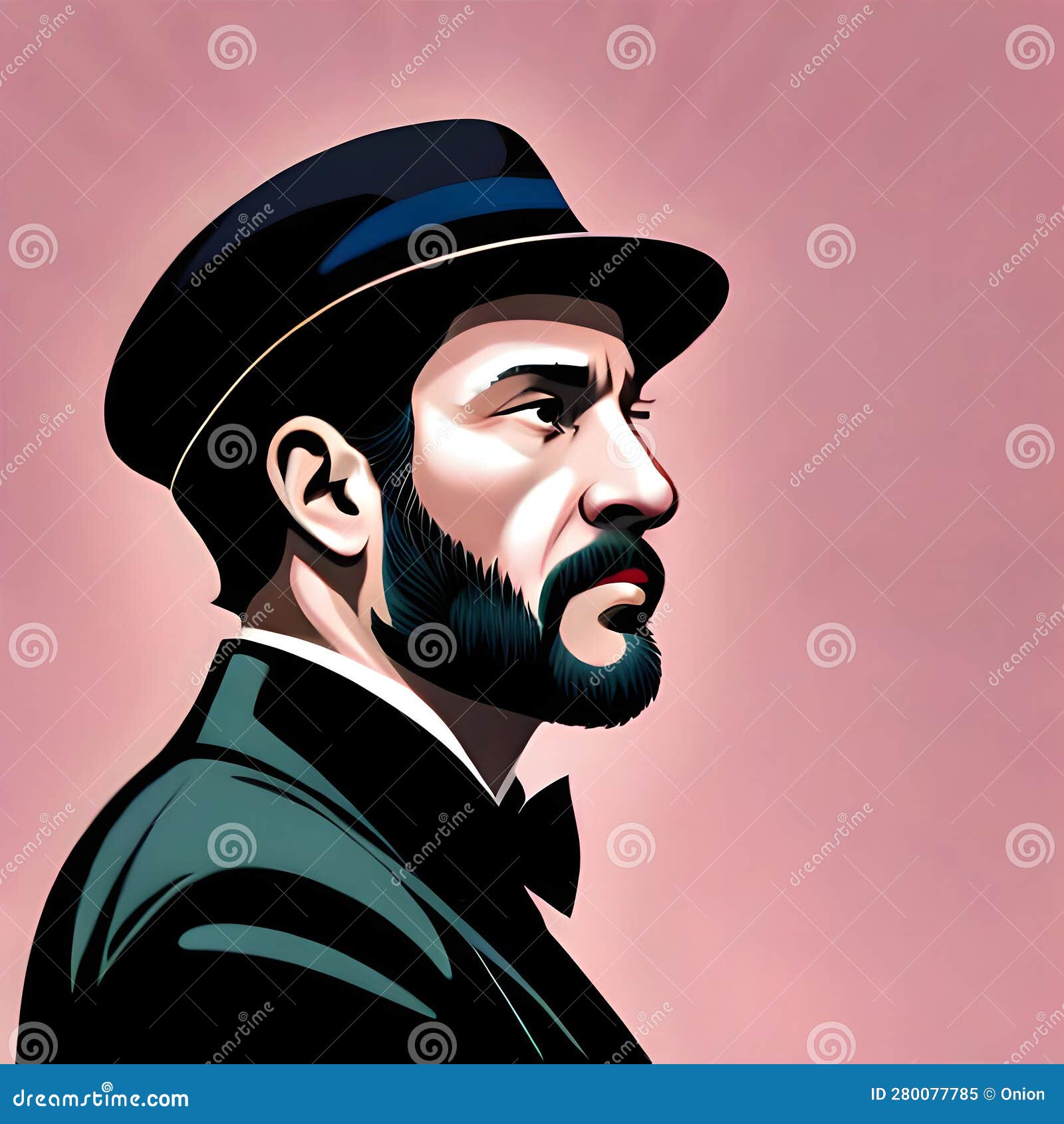 Cool Guy Graphic Illustration - Ai Generated Image Stock Illustration ...