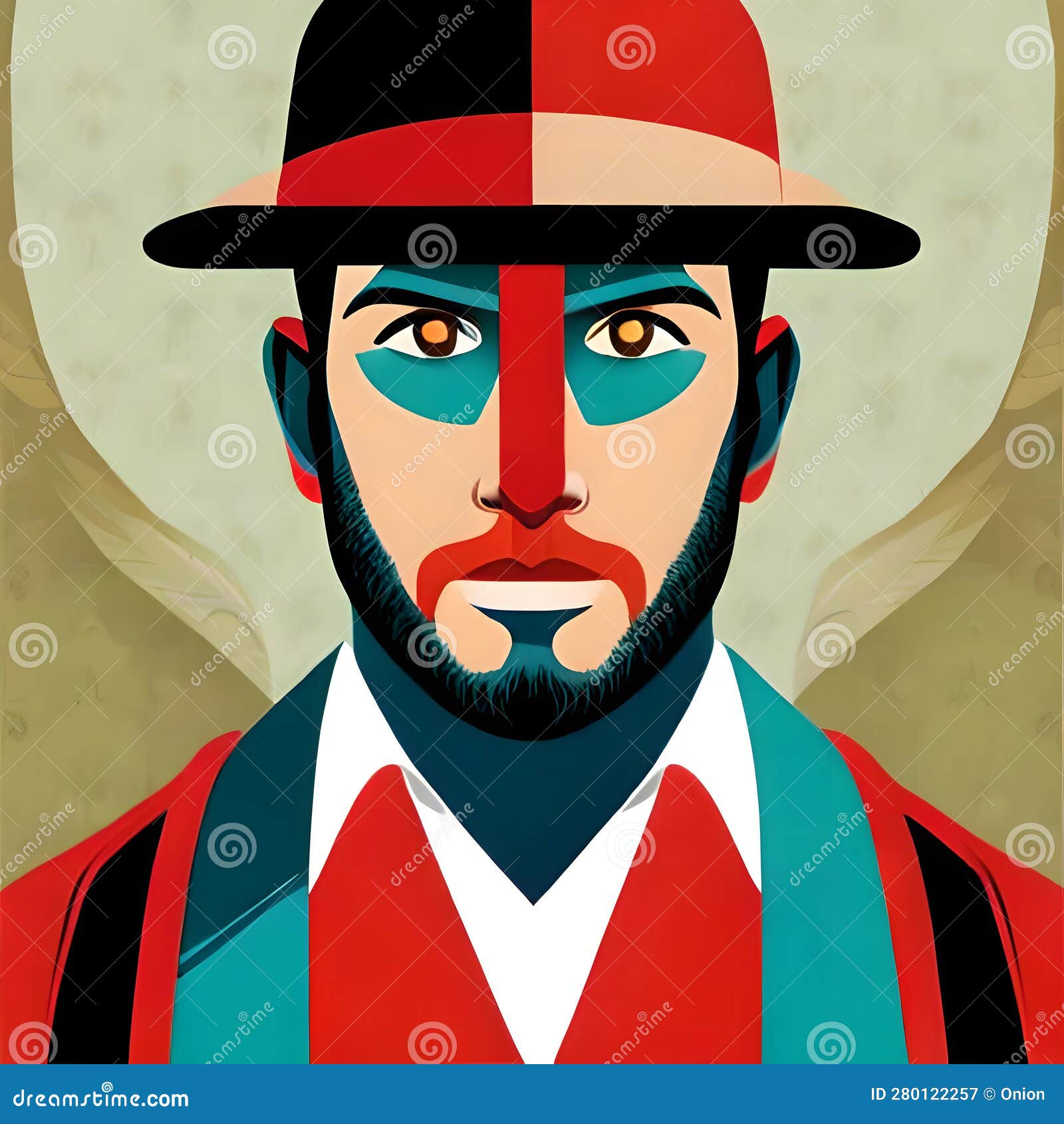 Cool Guy Graphic Illustration - Ai Generated Image Stock Illustration ...