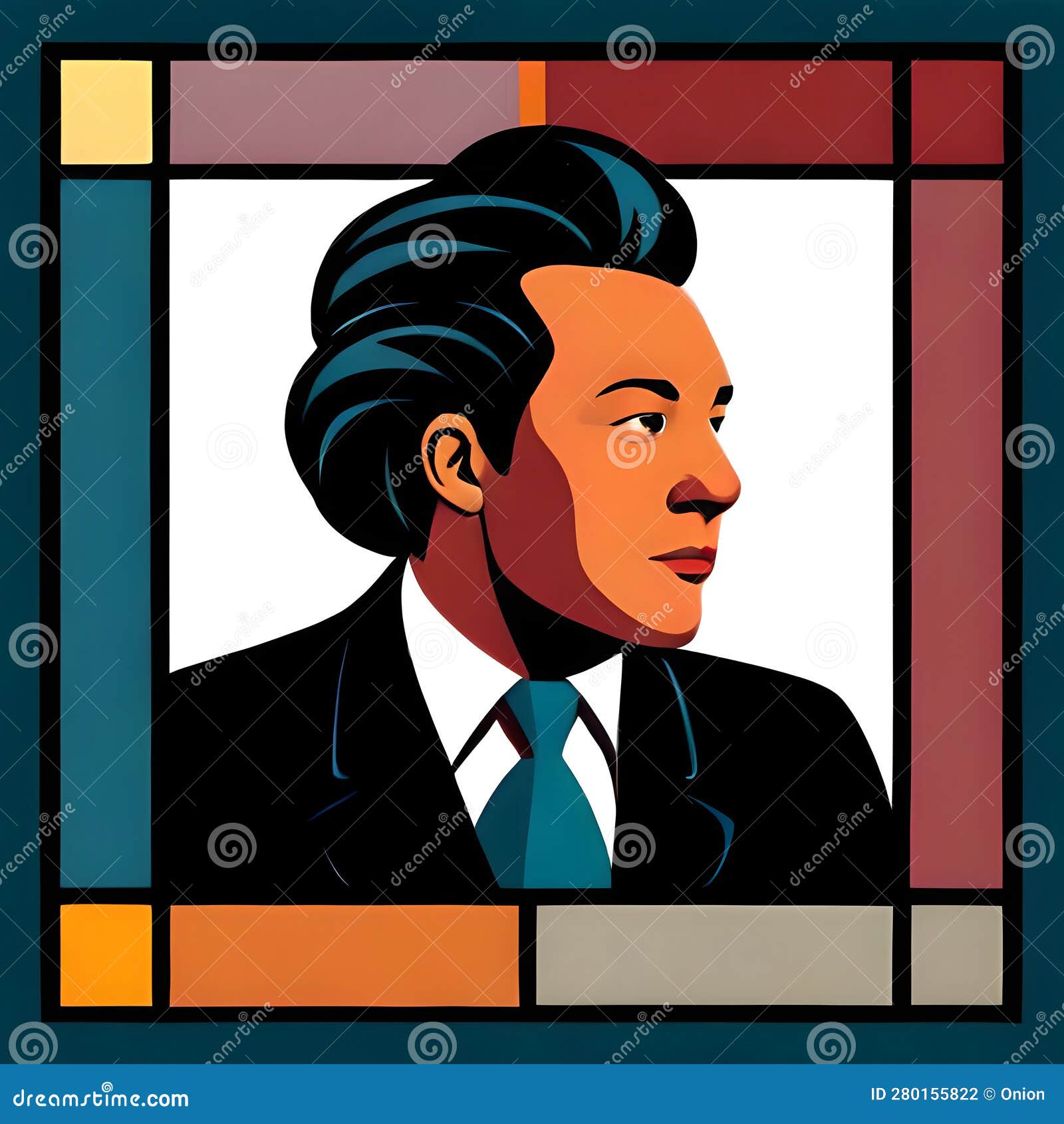 Cool Guy Graphic Illustration - Ai Generated Image Stock Illustration ...