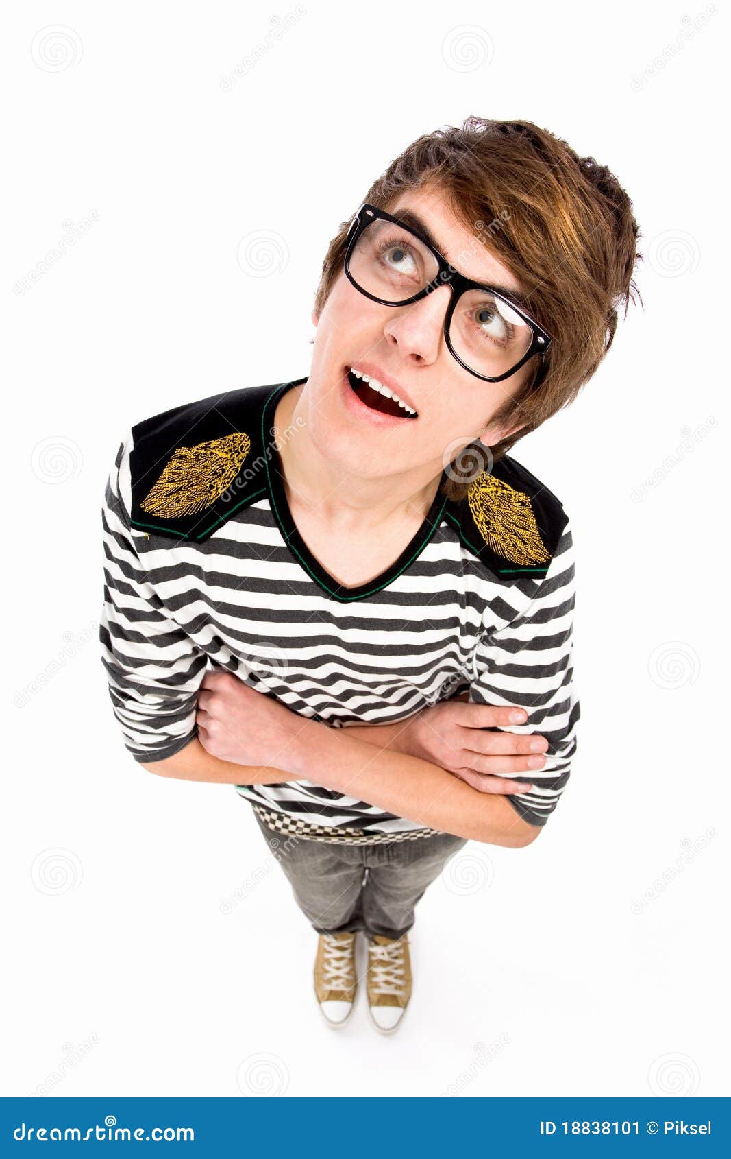 Cool guy looking up stock image. Image of background - 18838101