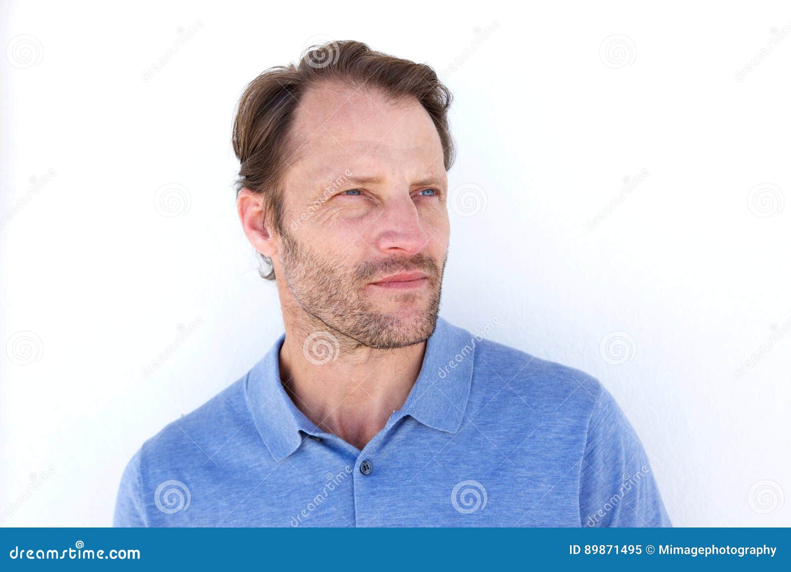 Cool Guy with Serious Face Expression Looking Away Stock Image - Image ...