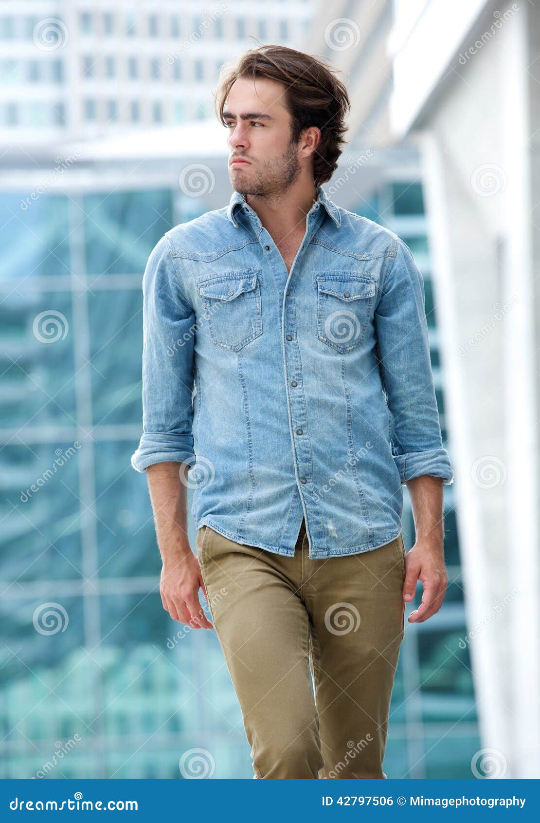 Cool Guy Walking in the City Stock Photo - Image of male, gazing: 42797506