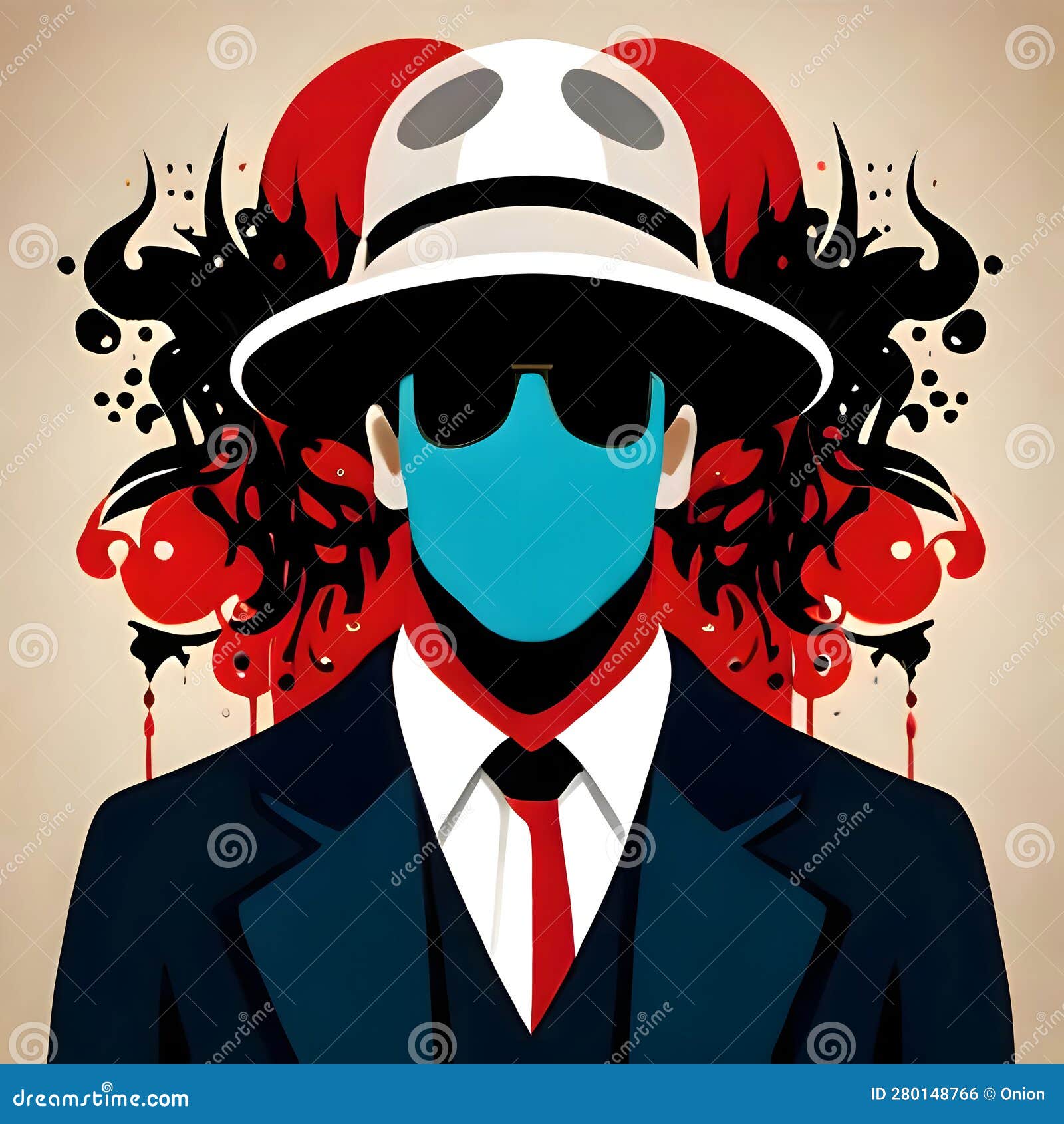 Cool Guy Illustration - Ai Generated Image Stock Illustration ...