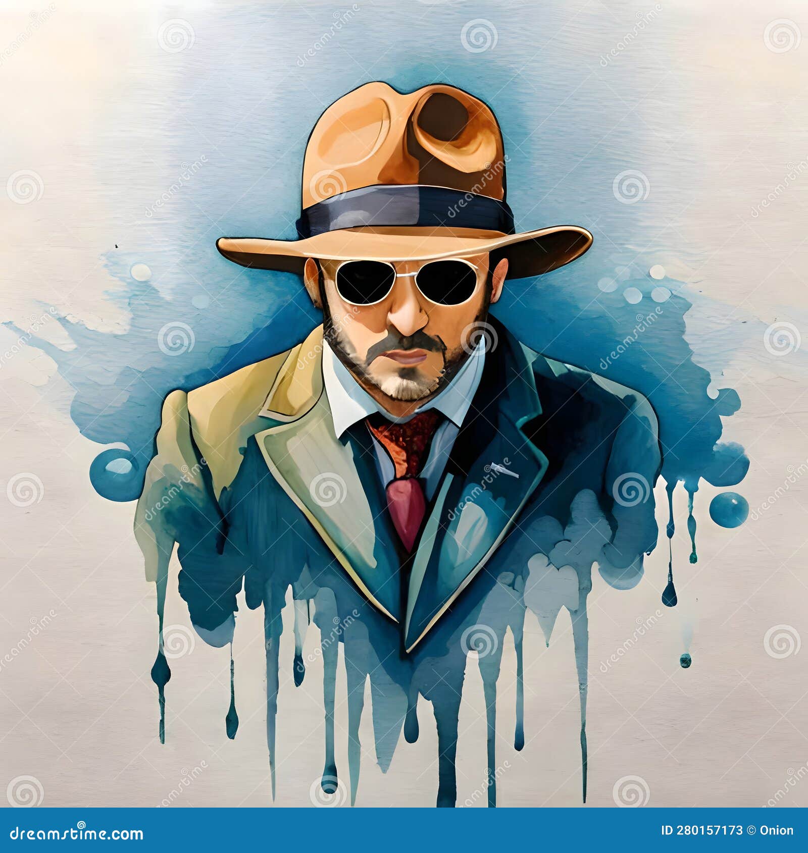 Cool Guy Illustration - Ai Generated Image Stock Illustration ...